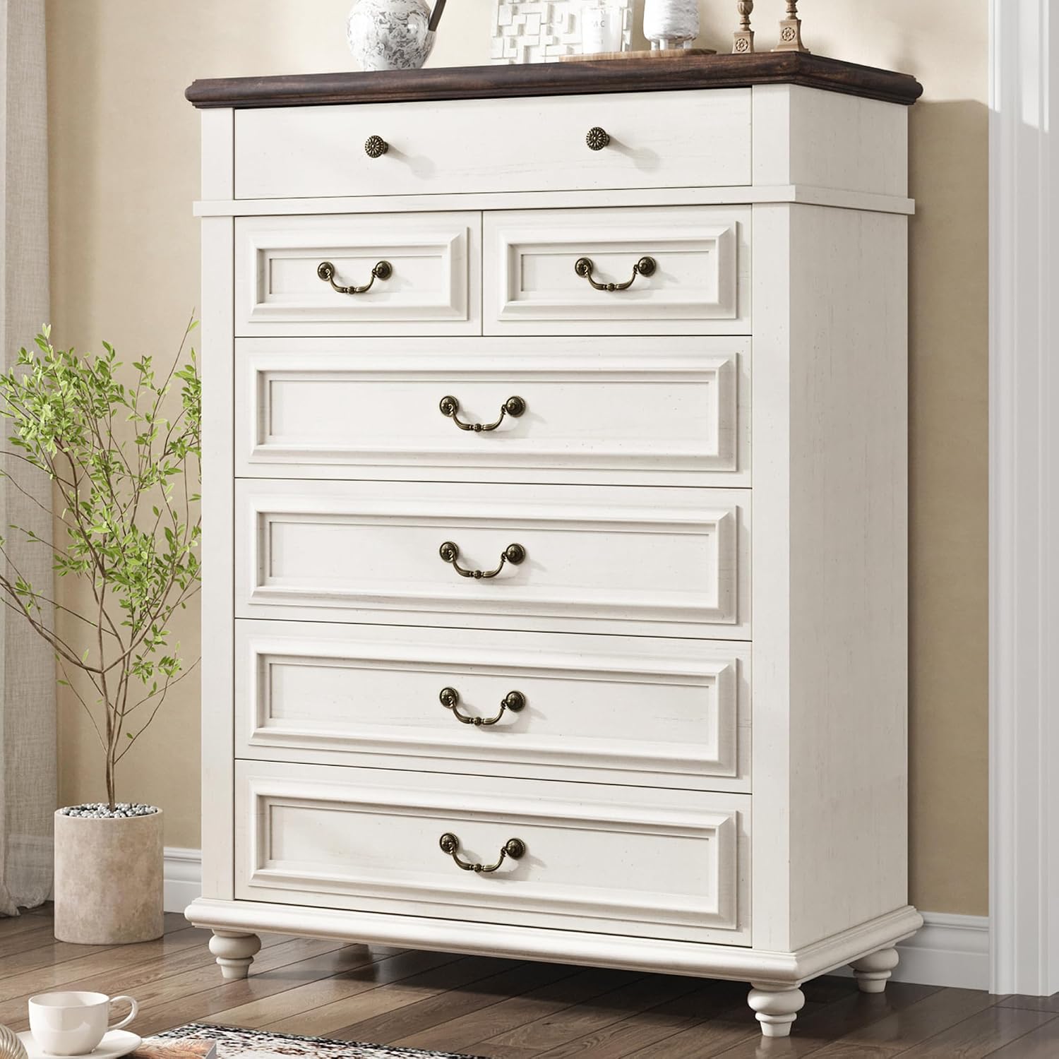 Amazon.com: Jocoevol 7 Drawer Dresser, Vintage Design Bedroom Dressers ...