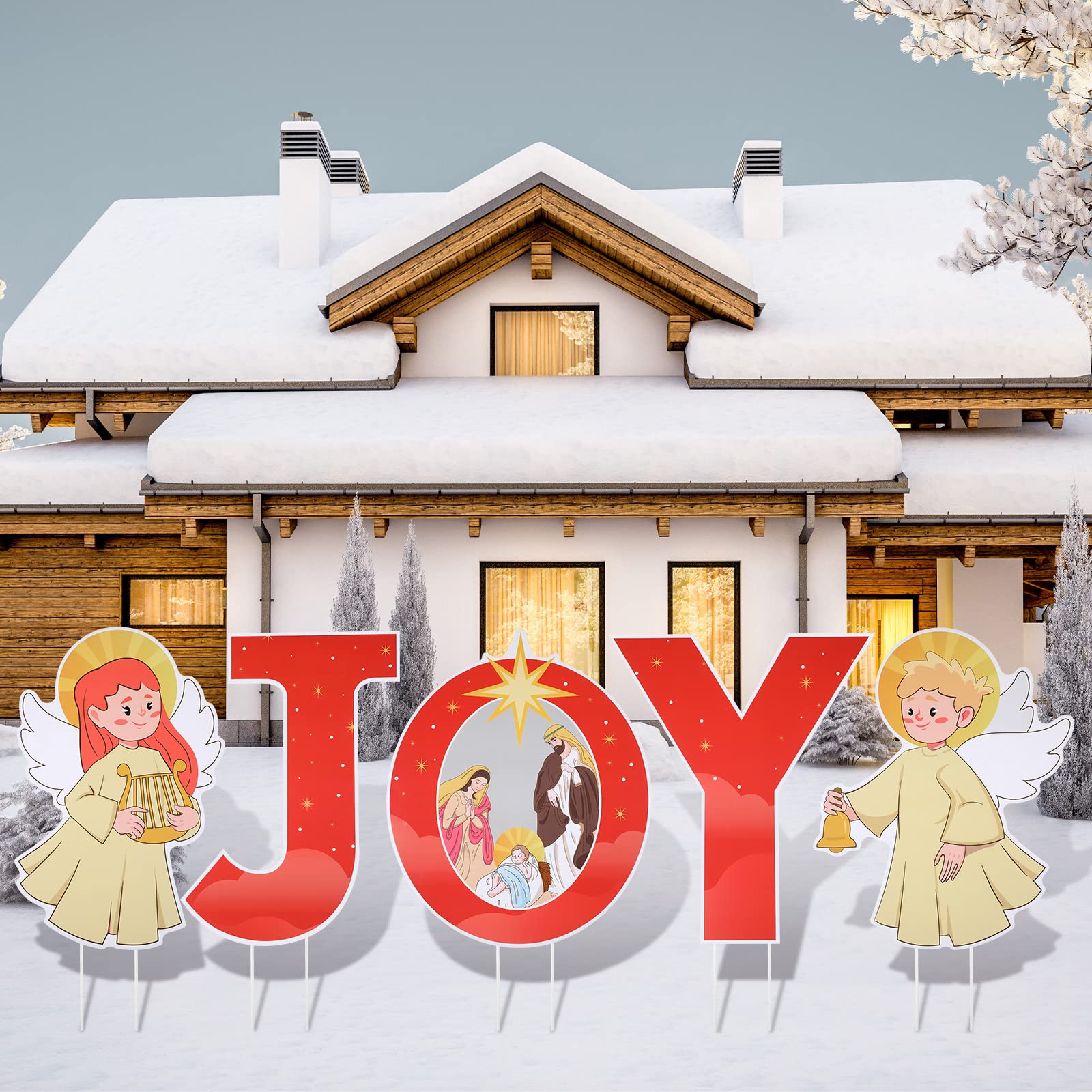 Snapklik.com : Maitys Christmas Joy Nativity Yard Sign 5 Pcs Christmas ...