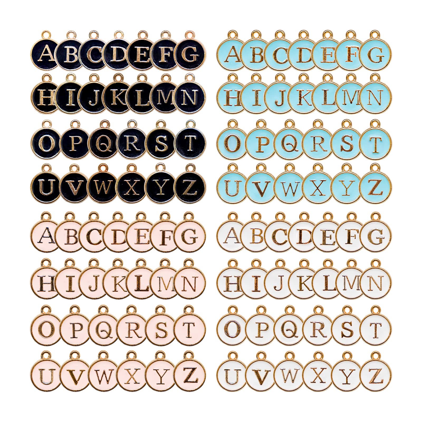 Amazon.com: Morofme Letter Charms 104 Pieces Mixed Double Sided ...