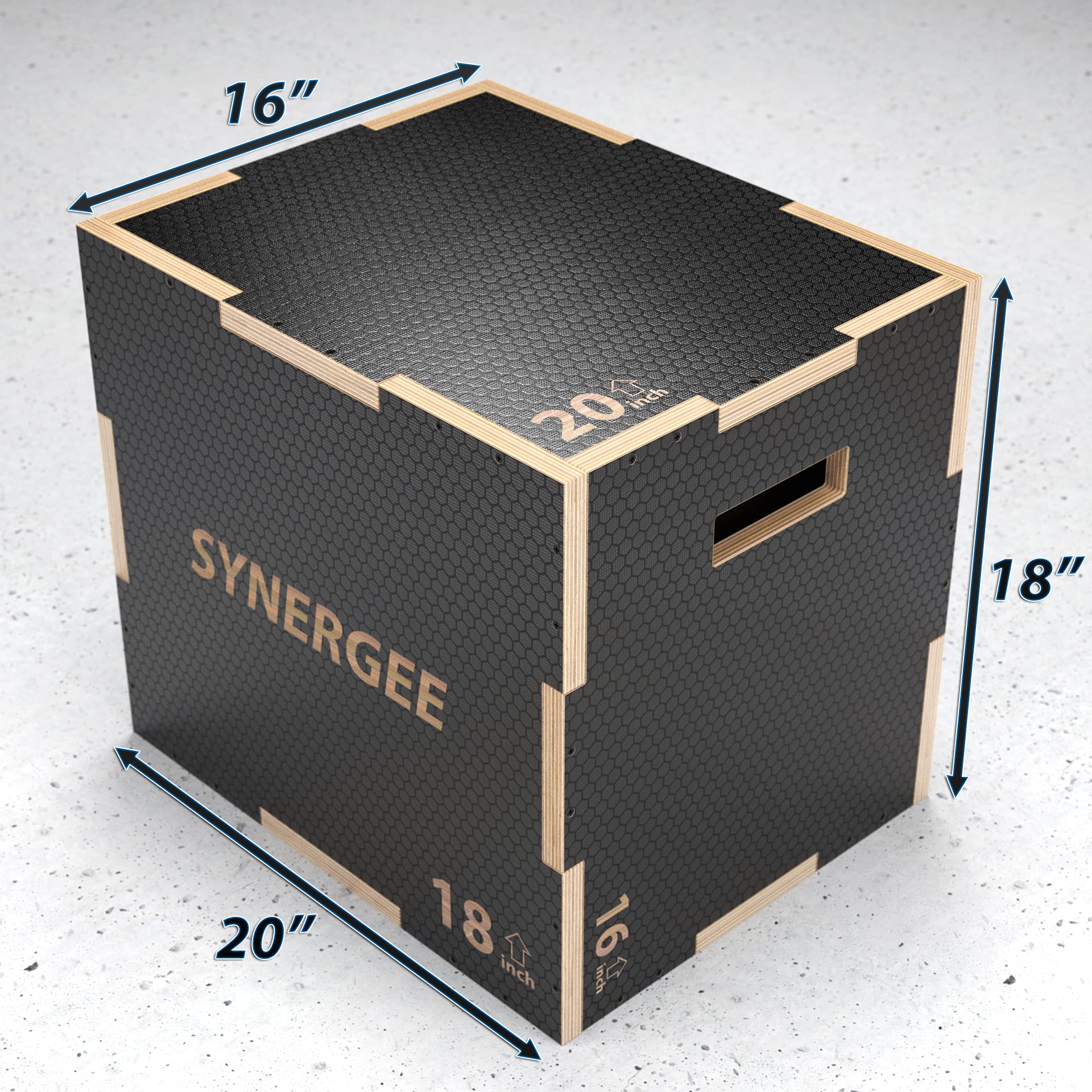 Snapklik.com : Synergee 3 In 1 Non-Slip Wood Plyometric Box For Jump ...