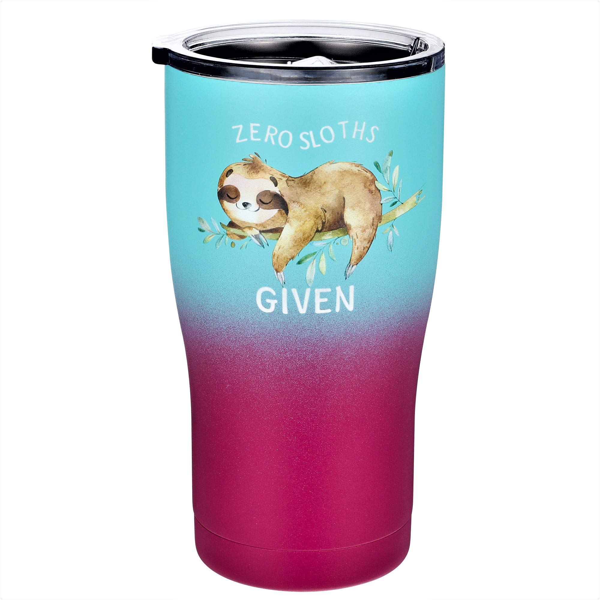 Sloth Tumbler with Straw and Lid - No Sloths Given - Sloth Gifts for ...