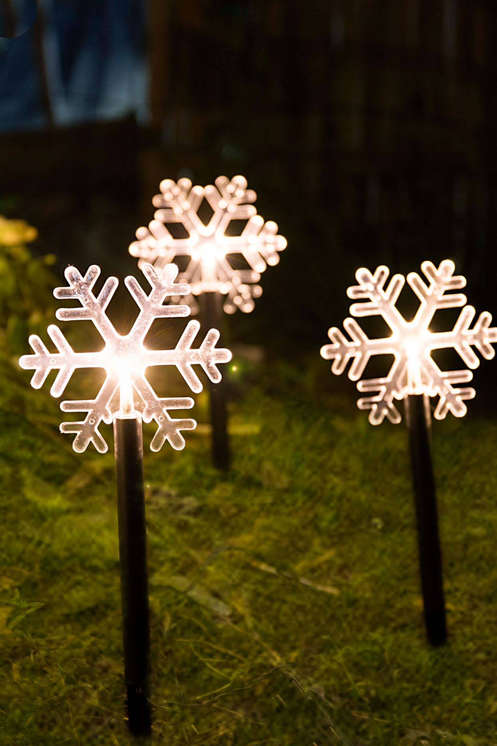 Amazon.com : Christmas Snowflake Pathway Lights, 6 Pack Outside Walkway ...