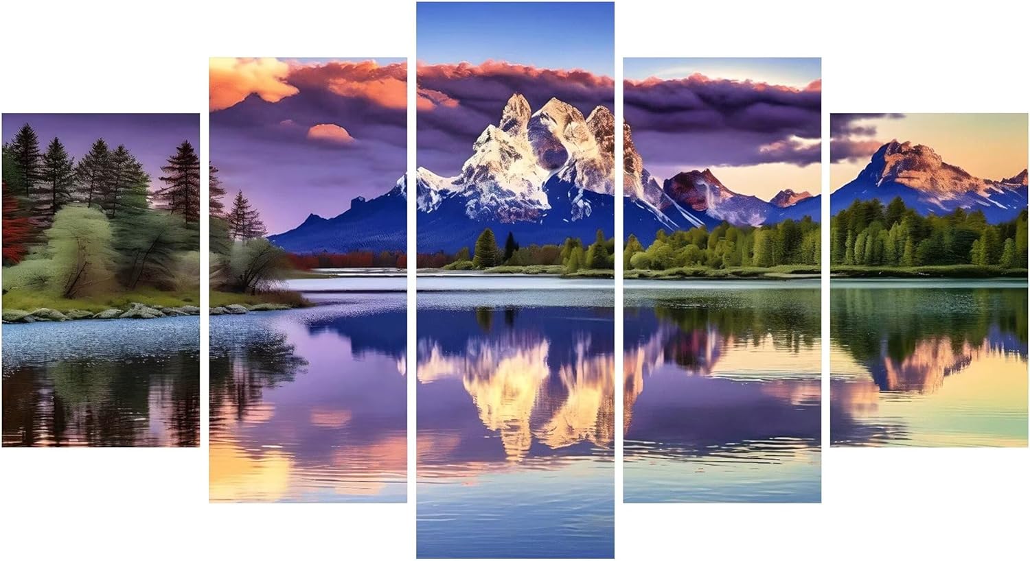 Amazon.com: 5 Pack Diamond Art Kits for Adults, 5D Mountain View ...