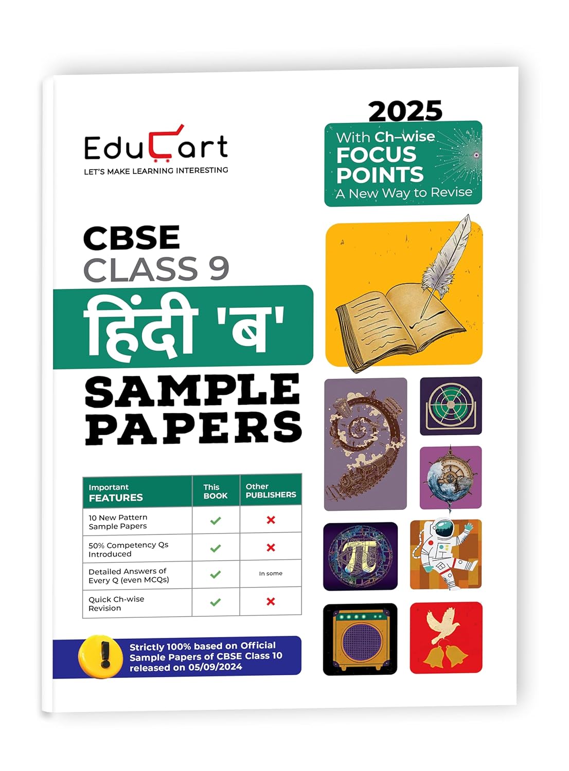 Educart CBSE Sample Question Papers Class 9 Hindi B Book (For 2025 Exam) : Educart: Amazon.in: Books