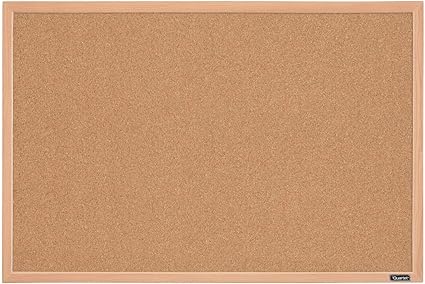 Quartet Cork Board Bulletin Board, 23" x 35" Framed Corkboard, Oak ...