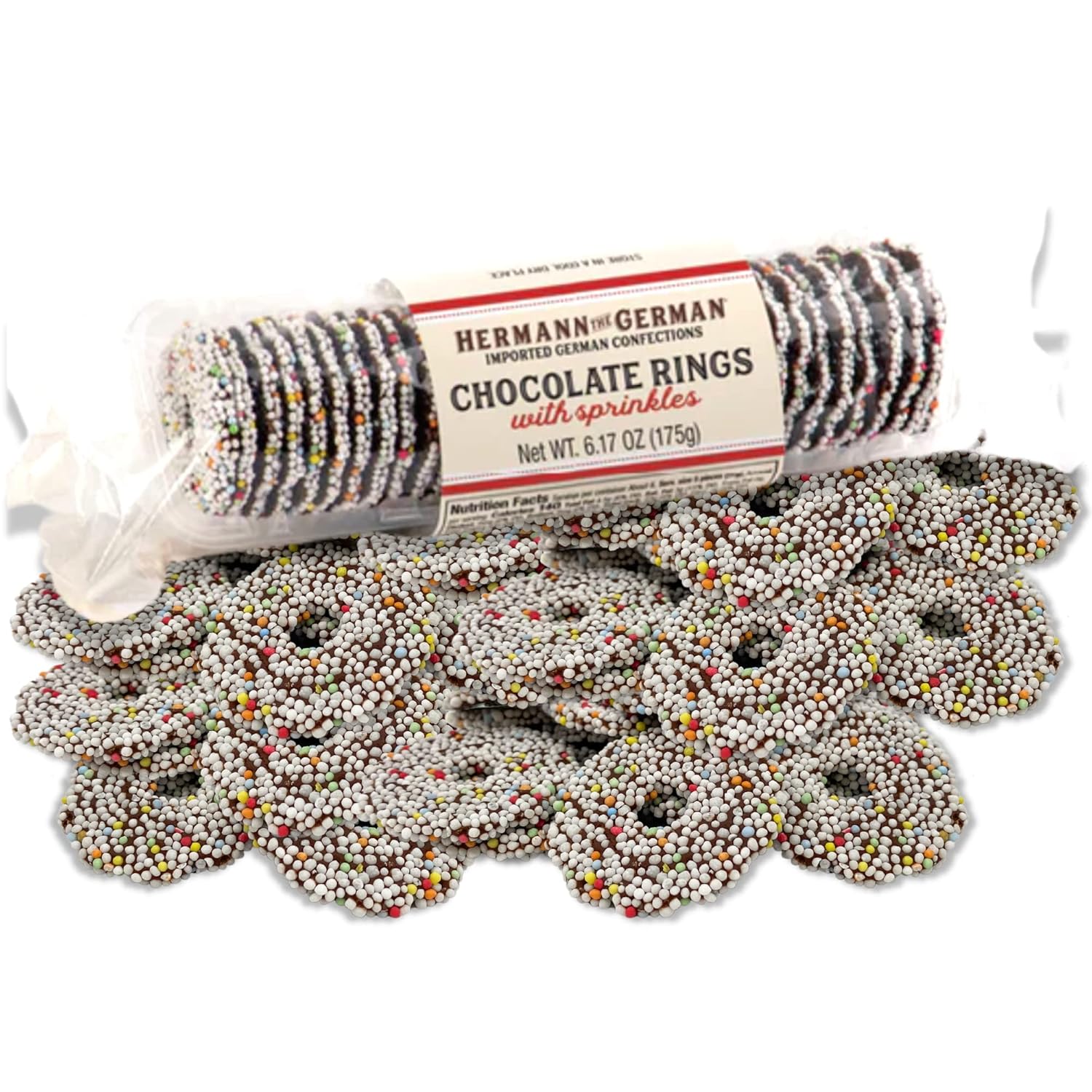 Amazon.com: Hermann the German Chocolate Rings with Sprinkles, Ring ...