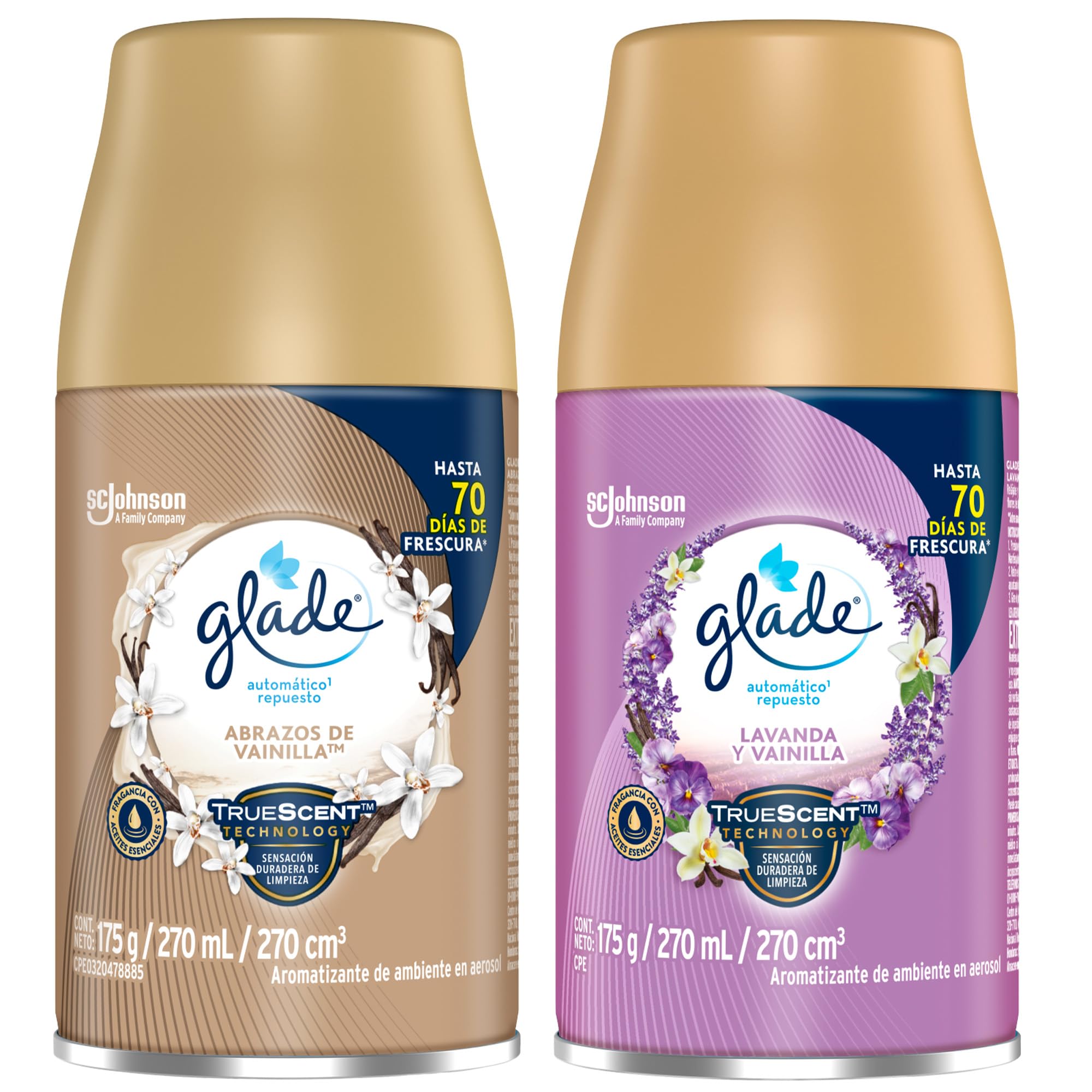 Glade Aromatizante Automático en Aerosol, Un Repuesto Dura Hasta 2 Meses, Aroma Abrazos de ...