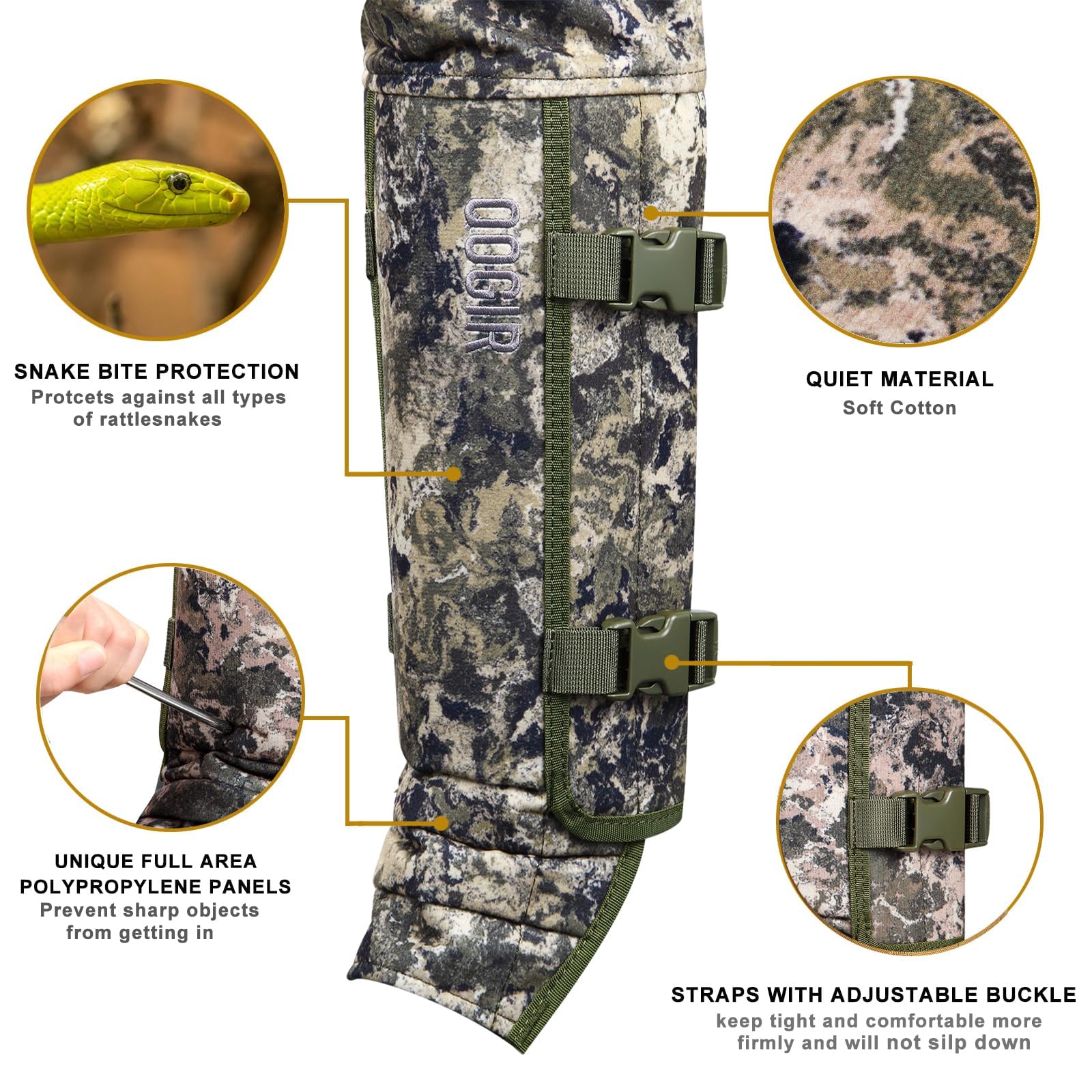 CAMOMAX Snake Guard Chaps: Snake Chaps for Men & Women Offer Snake Bite ...