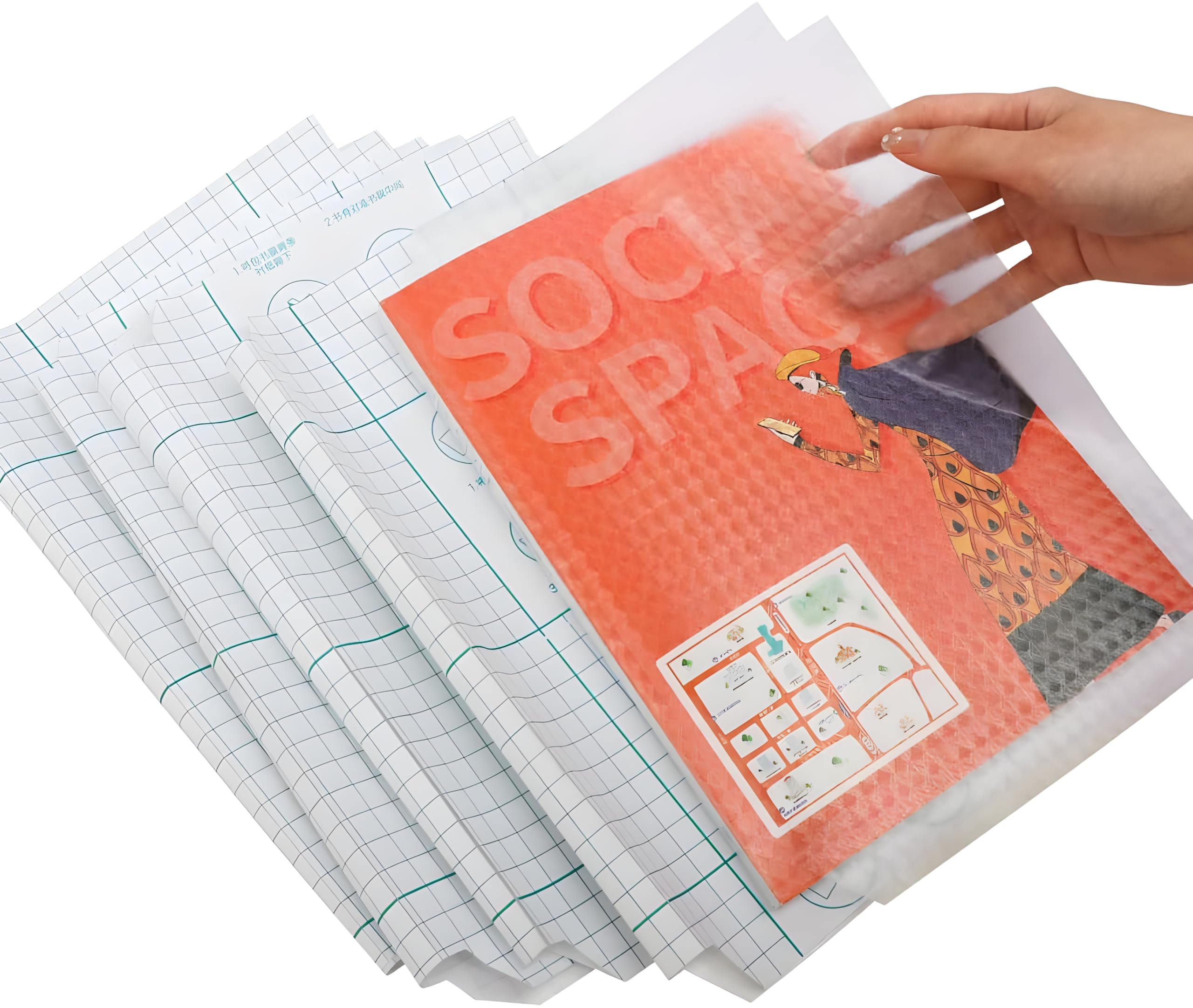 YOMITH A4 Size Book Wrap Cover Sticky Film Notebook Protector, Self ...