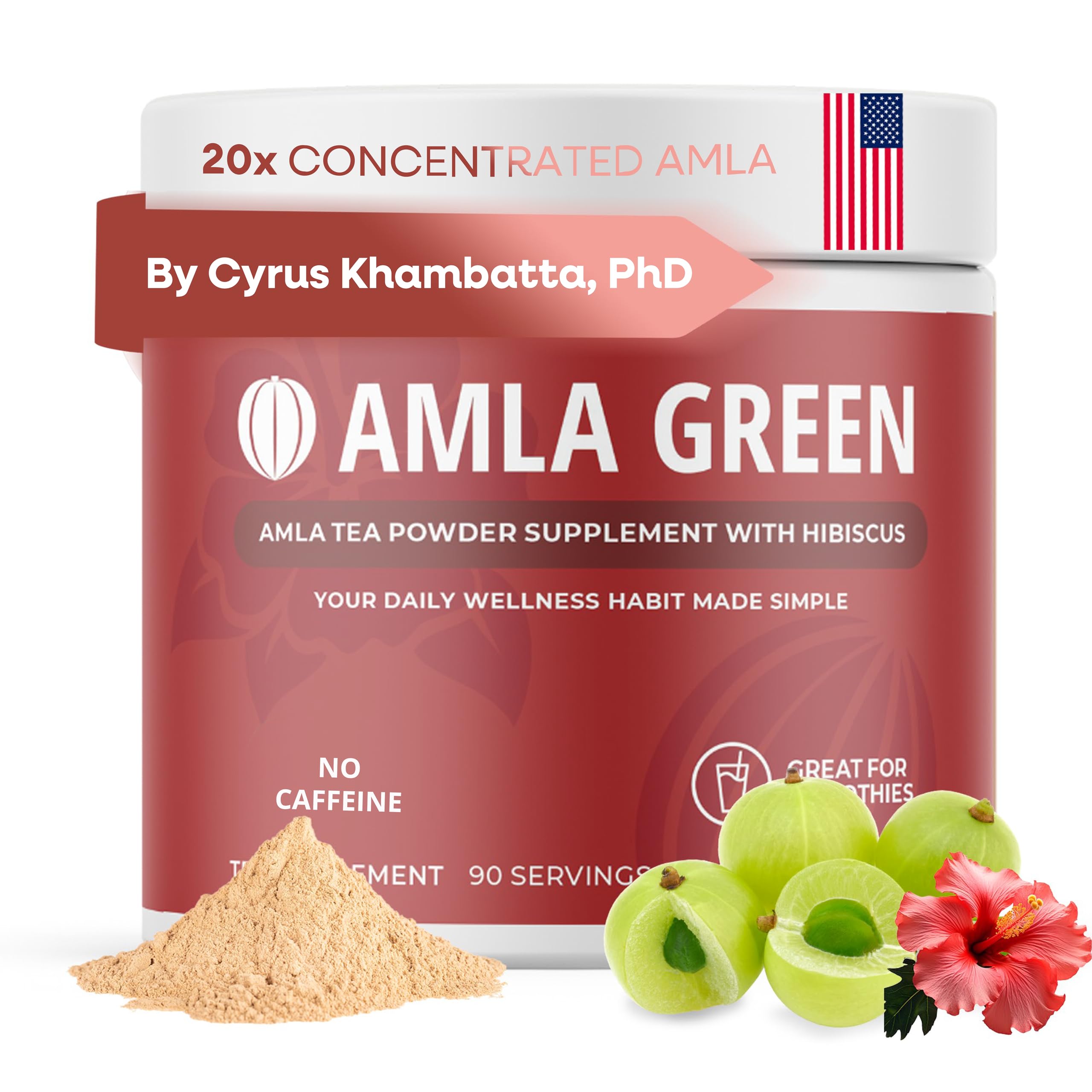 Amazon.com: Amla Powder & Green Tea Superfood Supplement with Hibiscus ...