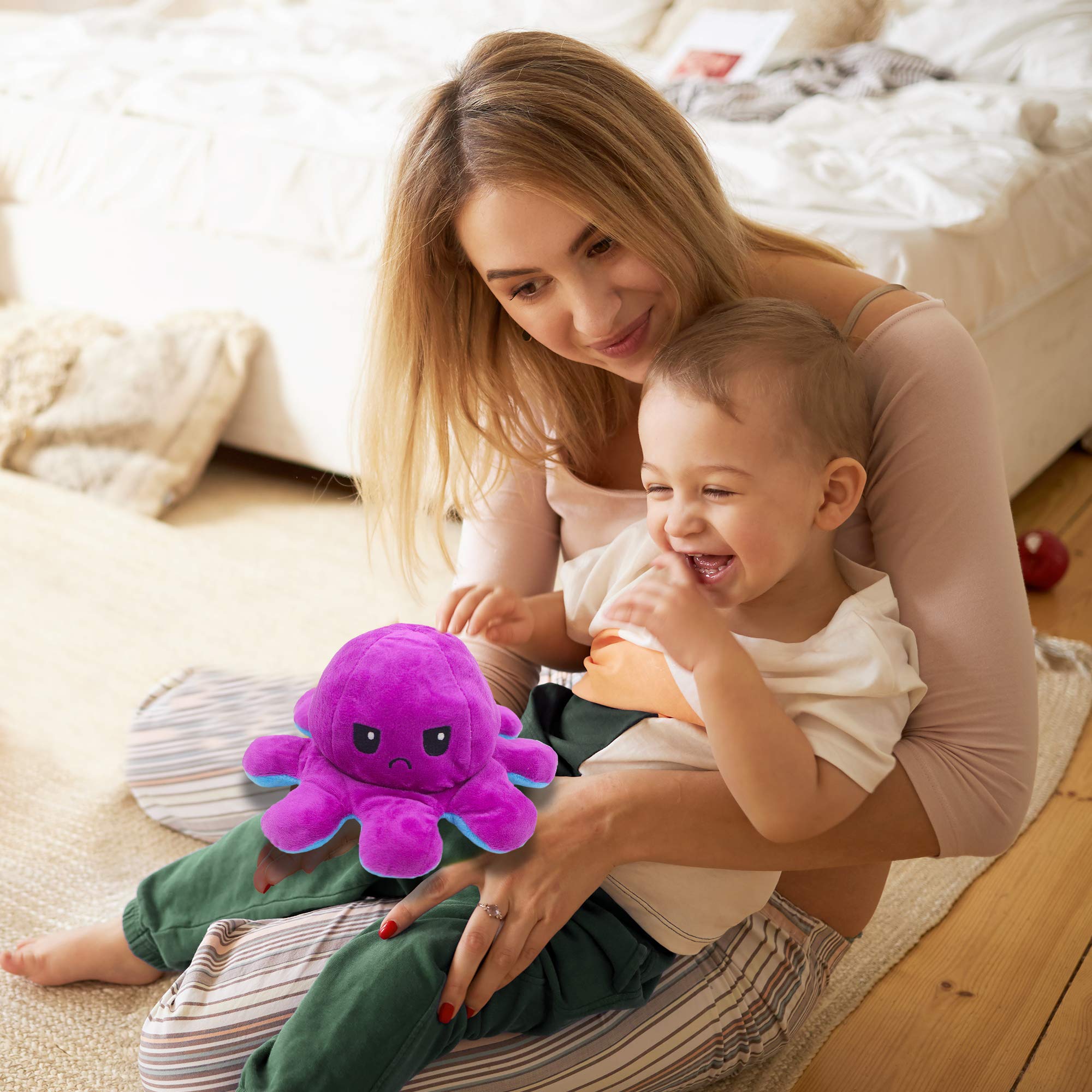 Octopus Plushie Reversable, Double-Sided Flip Reversible Octopus Plush ...