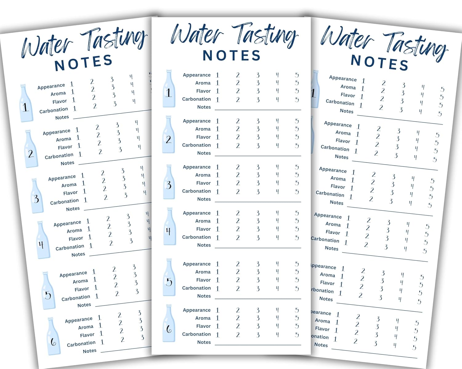 Amazon.com: Water Tasting Party Scorecard for Blind Water Tasting Party ...
