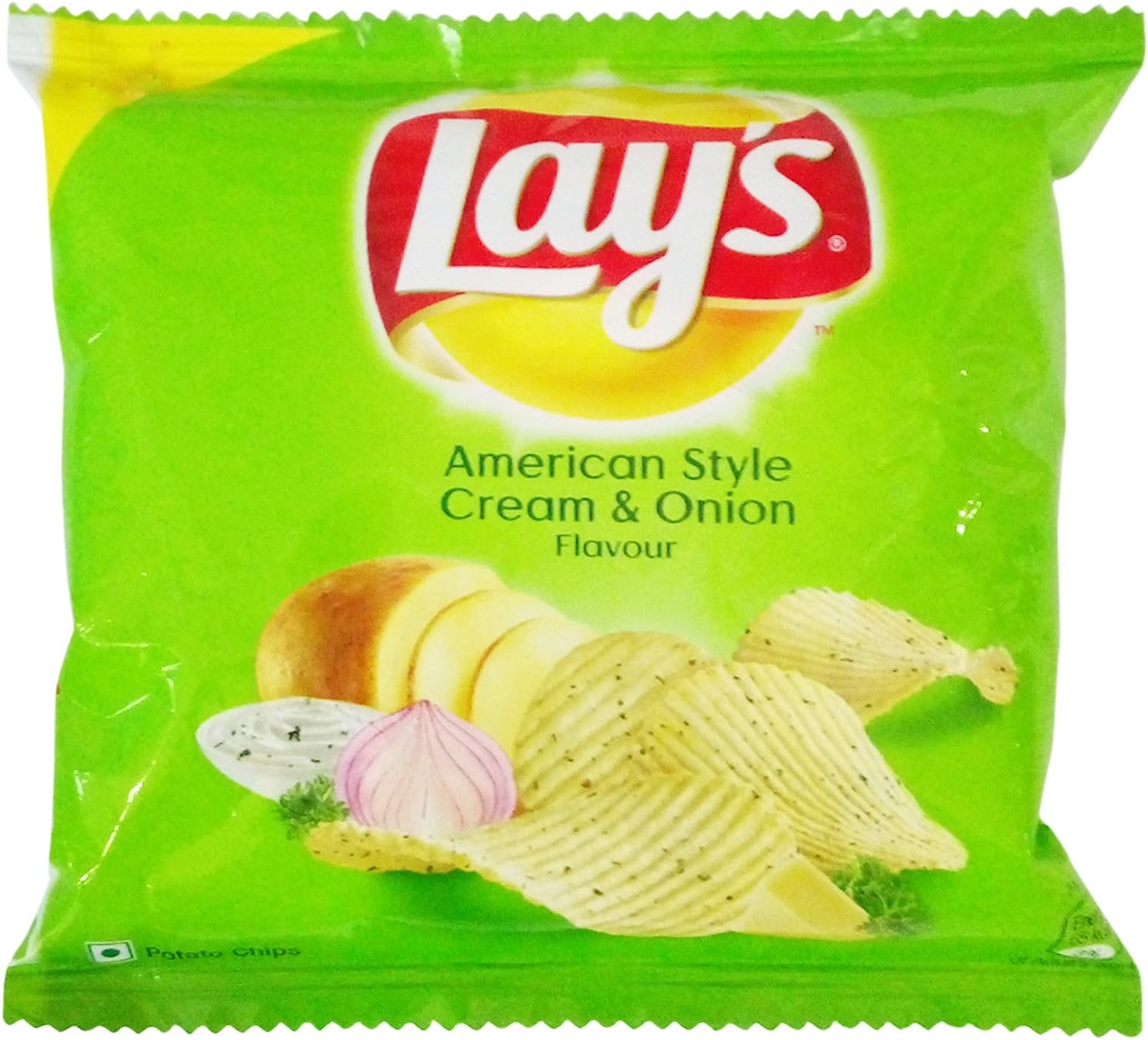 Lay's Potato Chips - Cream and Onion American Style, 12.5 Gram Pouch ...