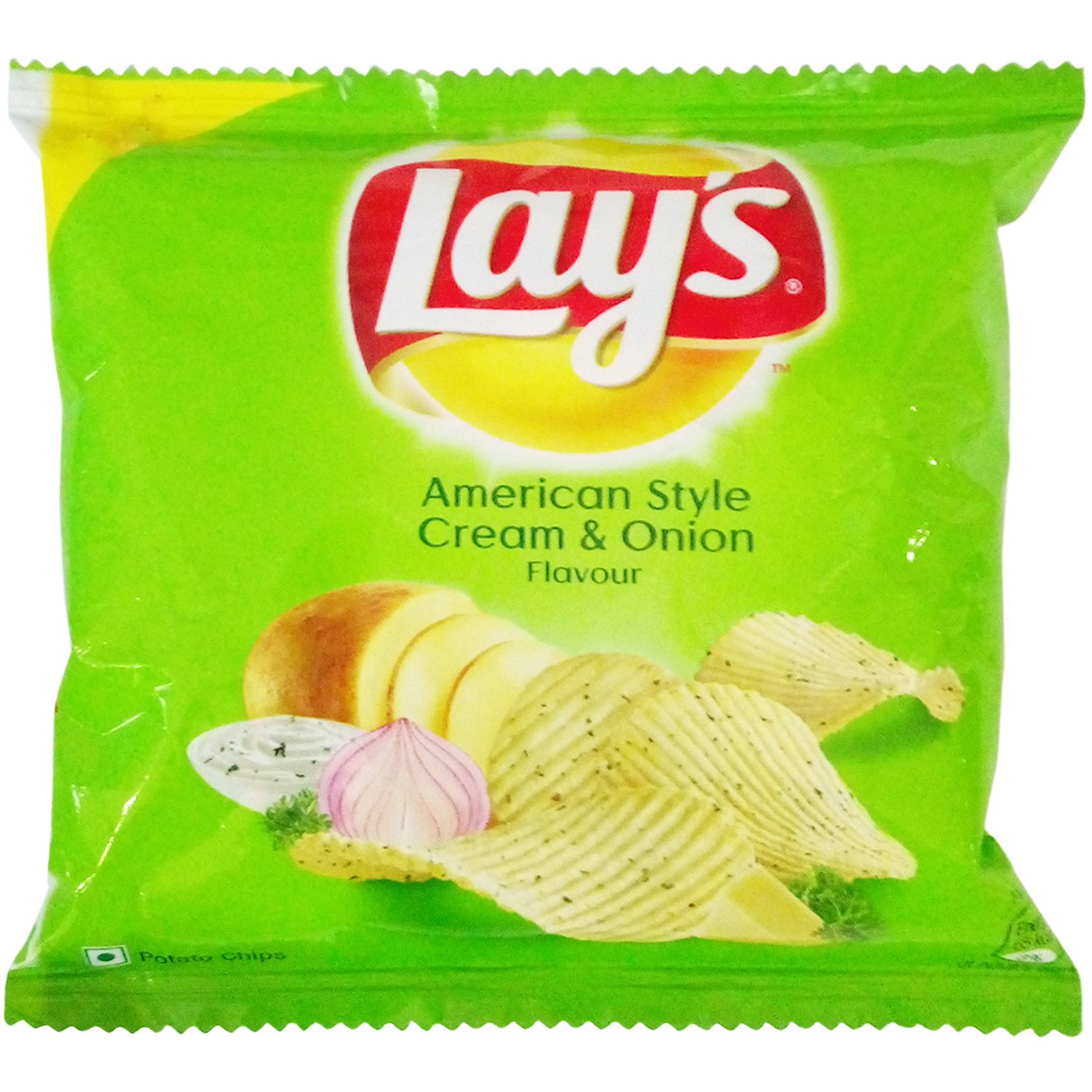 Lay's Potato Chips - Cream and Onion American Style, 12.5 Gram Pouch ...