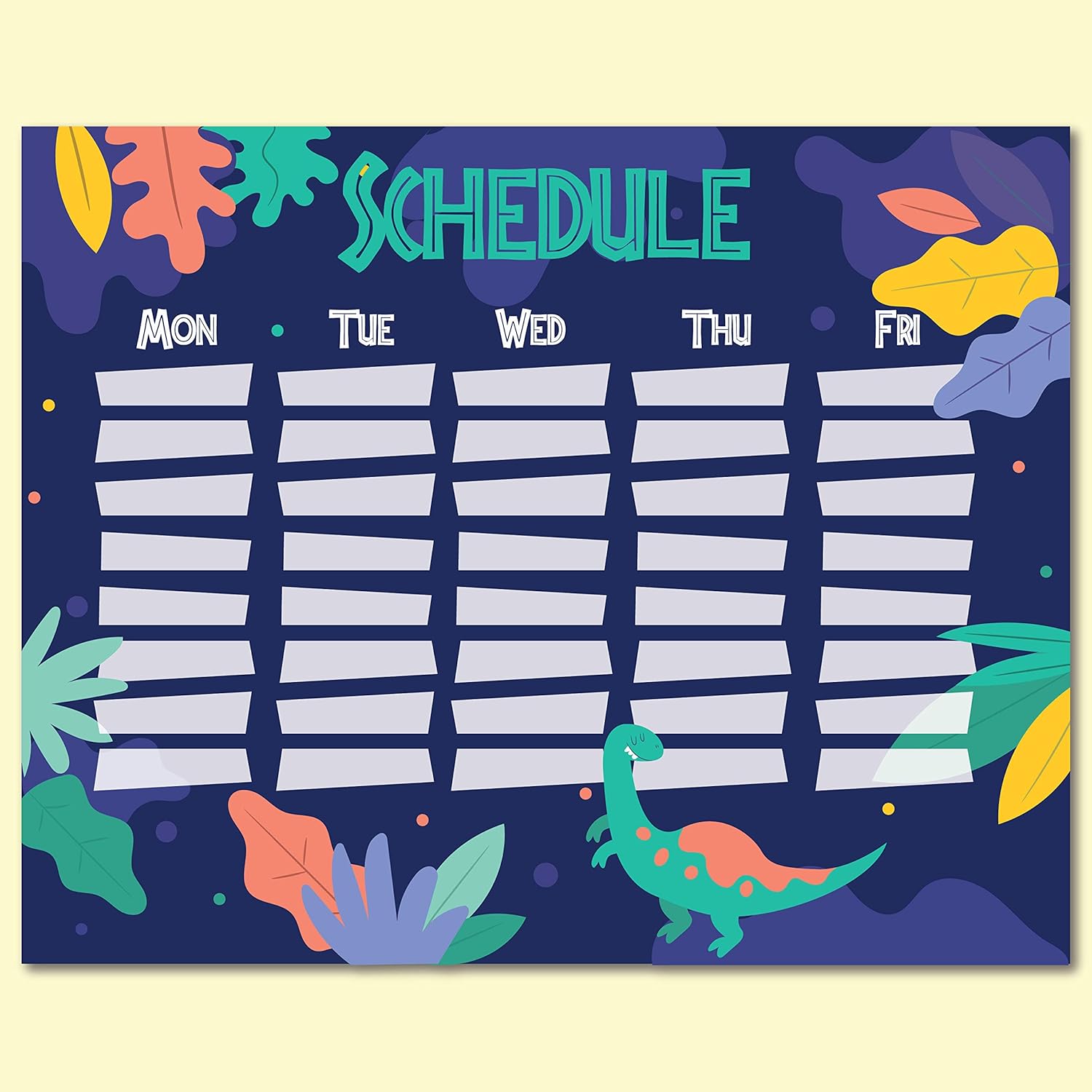 Amazon.com: Weekly Schedule Poster – Dinosaurs – Large 16 x 20 ...
