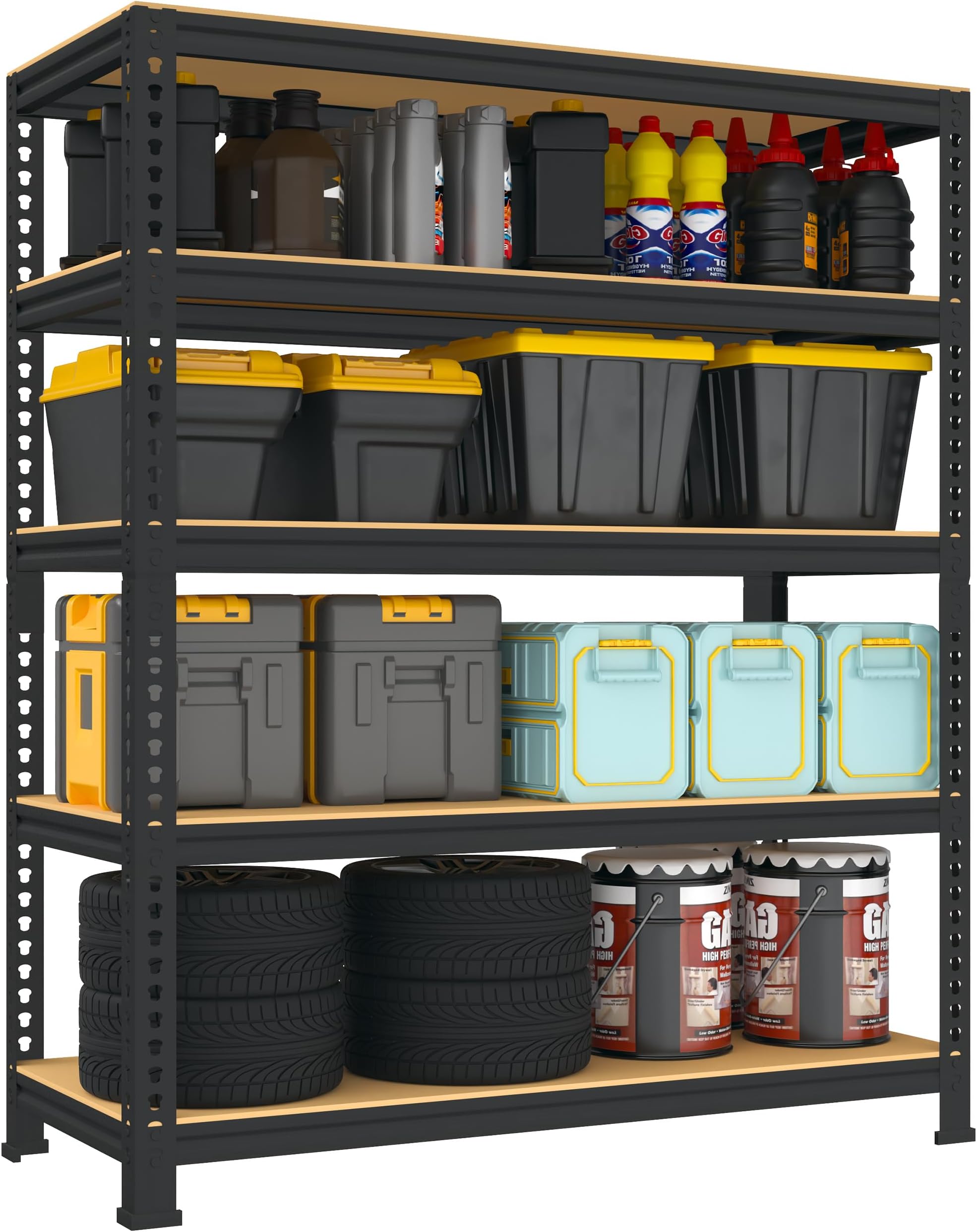 Amazon.com: BuxWellBang 5-Shelf Heavy Duty Shelving - Adjustable Garage ...