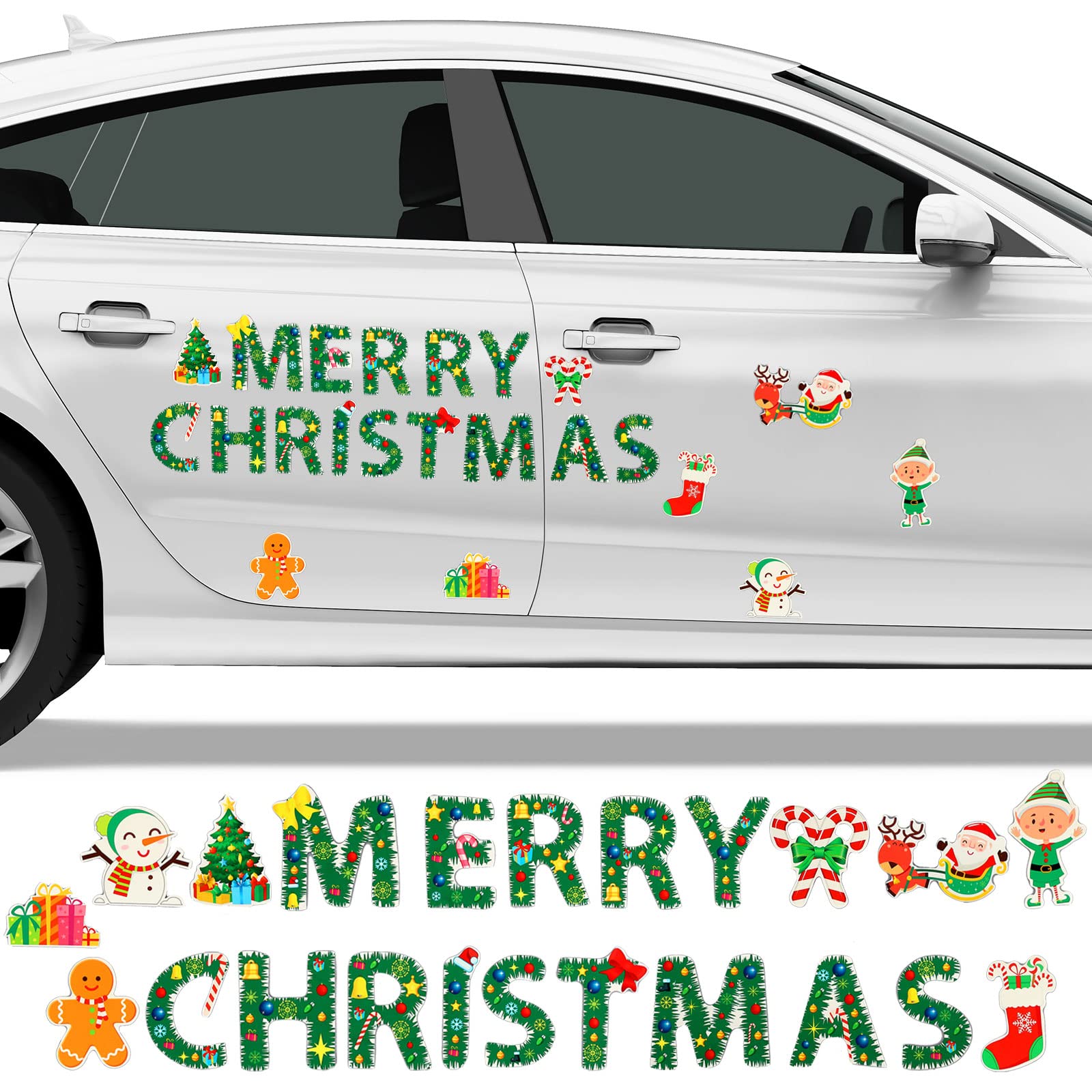 Amazon.com: 22 Pcs Merry Christmas Car Magnets Christmas Santa ...