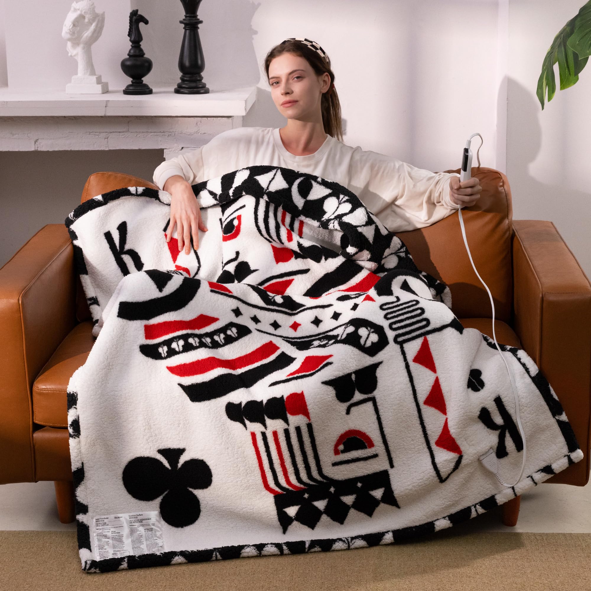 Amazon.com: Heated Electric Blanket Throw 50 x 60” Double Sherpa ...