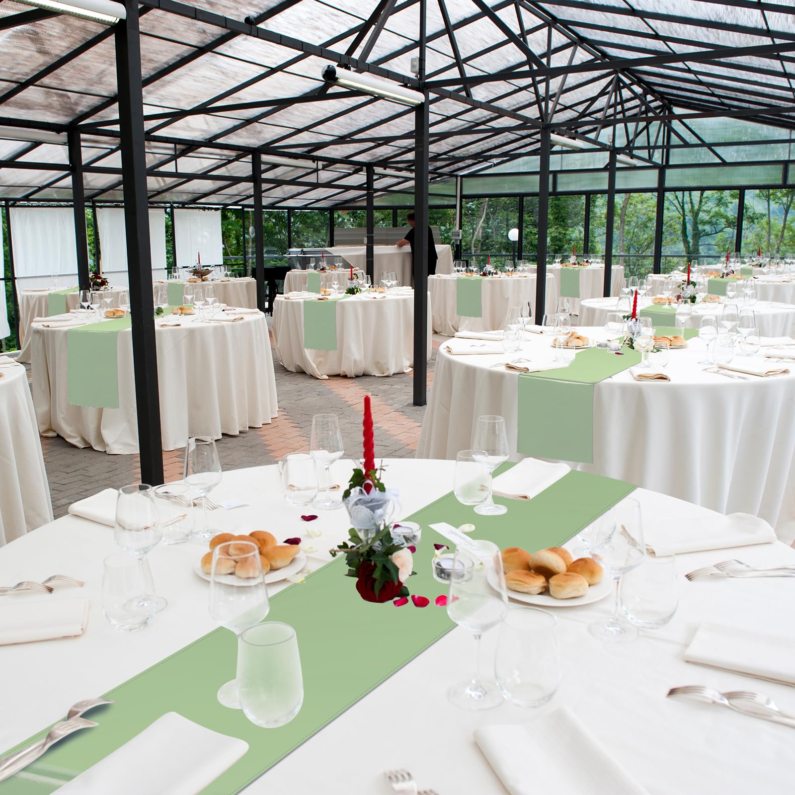 Round Plastic Banquet Table Cloths 8 Pack Round Tablecloth, 84 Inch