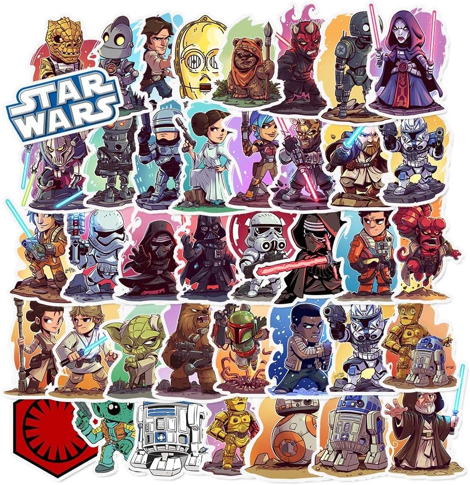 STAR WARS - THE CLONE WARS - STICKER COLLECTION - FULL BOX - 50 PACKETS ...