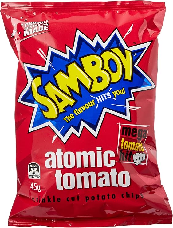 Samboy Atomic Tomato Potato Chips, 45 Grams x 18 : Amazon.com.au ...