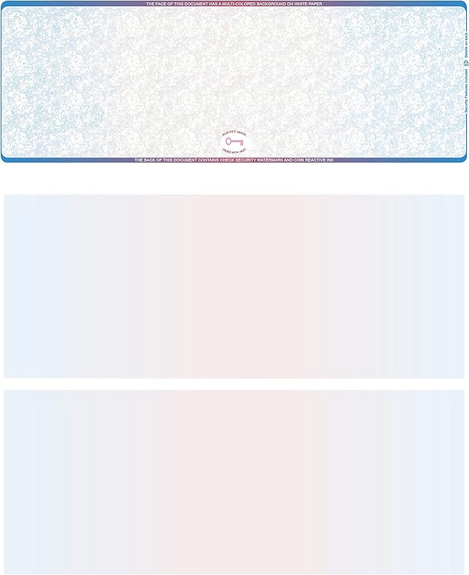 Amazon.com : Blank High Security Top Computer Checks, 250 Blue/Red ...