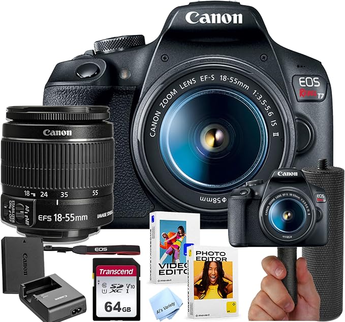 Amazon.com : Canon EOS Rebel T7 DSLR Camera Bundle w/Canon EF-S 18-55mm ...