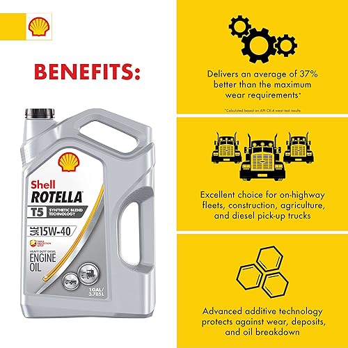 Snapklik.com : Shell Rotella T - 550045348 5 Synthetic Blend 15W-40 ...