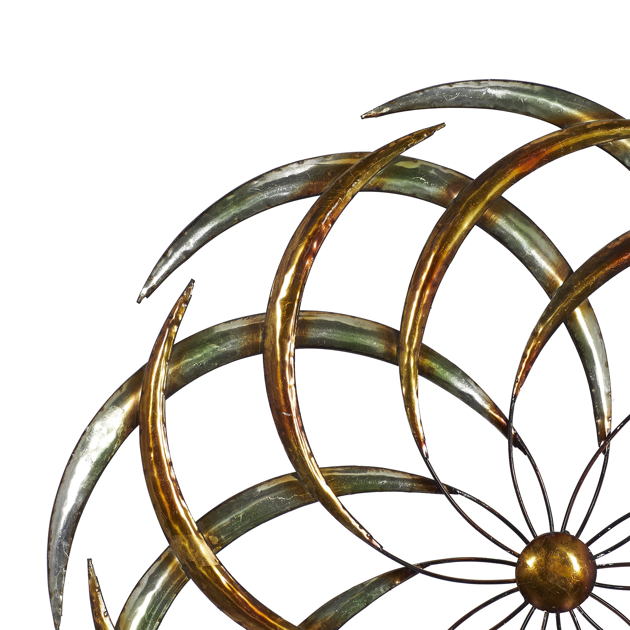 Deco 79 Metal Abstract Wind Spinner Inspired Wall Decor, 24" x 1" x 24 ...