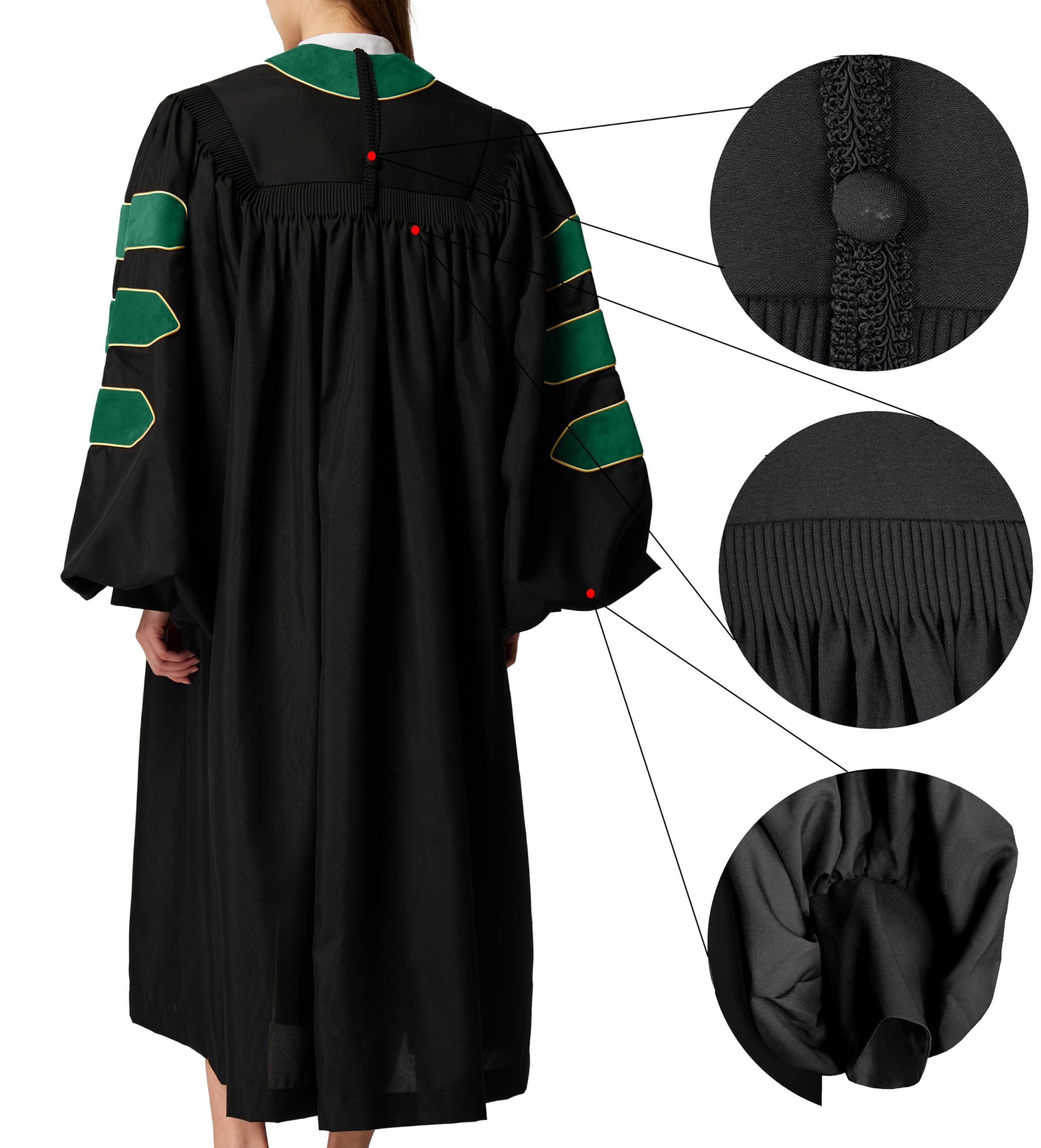 Snapklik.com : MyGradDay Unisex Deluxe Doctoral Graduation Gown And 8 ...
