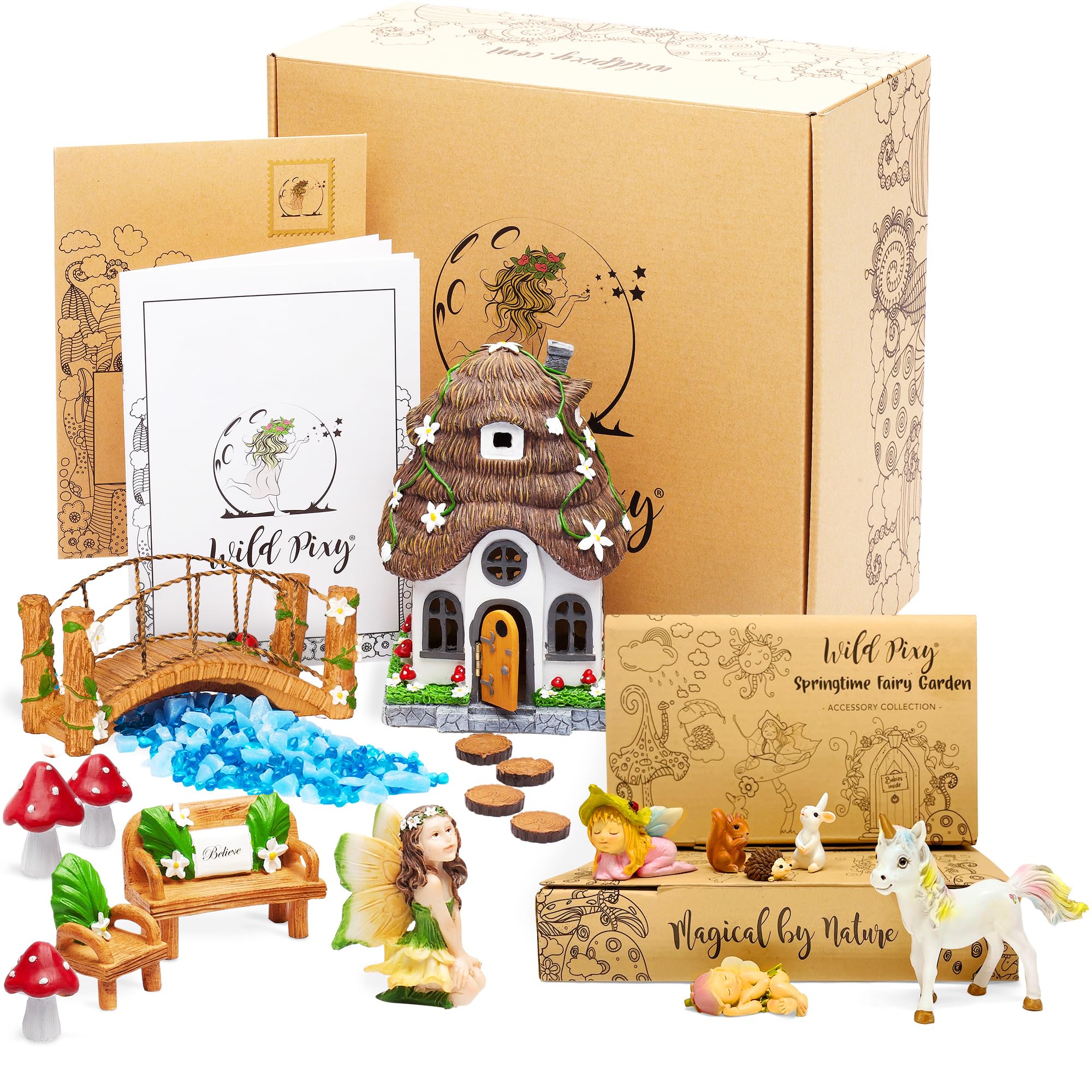 Amazon.com: WILD PIXY Fairy Garden Kit - Glow in The Dark Bundle with Baby Fairy Garden ...