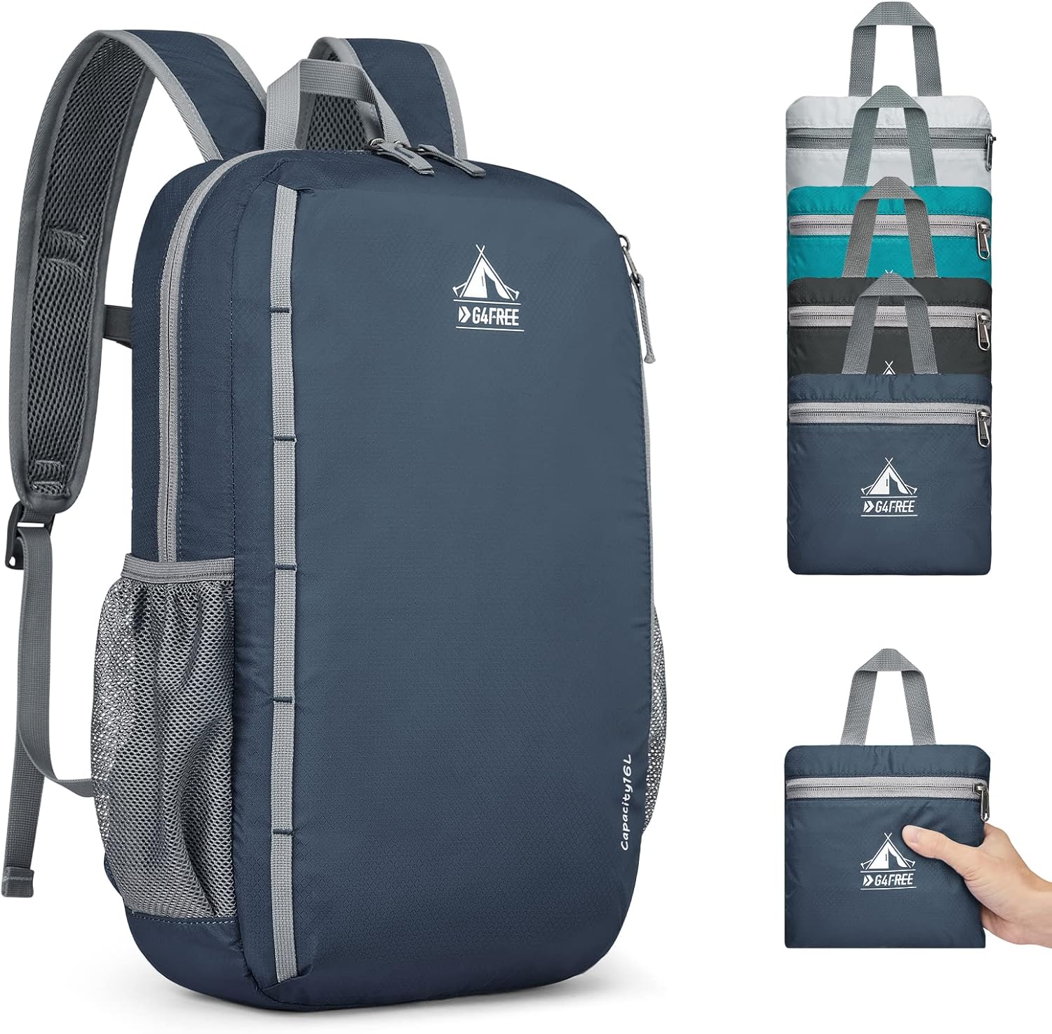 Amazon.com: G4Free 16L Lightweight Hiking Daypack Packable Small Backpack Water Resistant ...