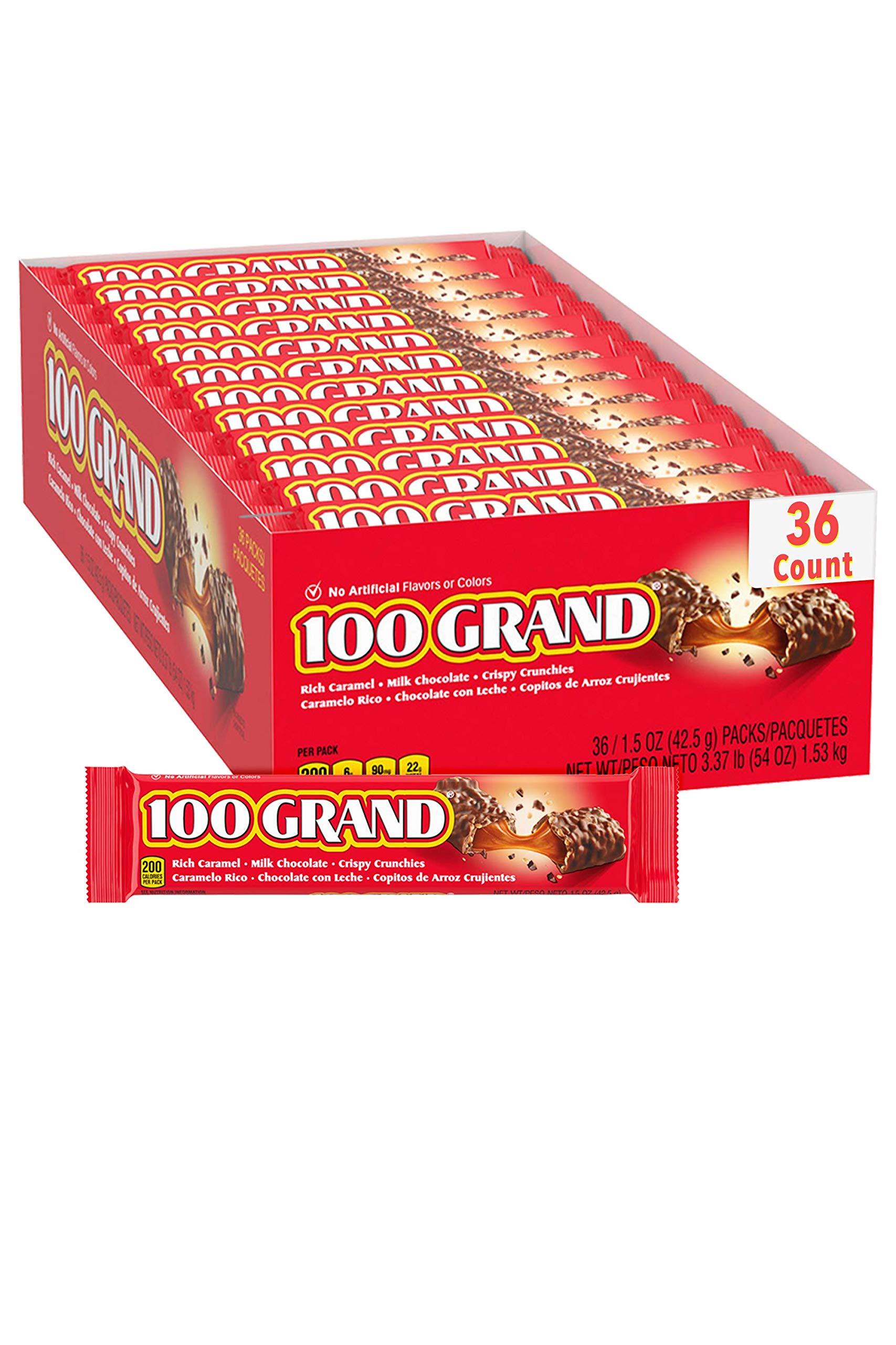 100 Grand Milk Chocolate Candy Bars Full Size Bulk Individually
