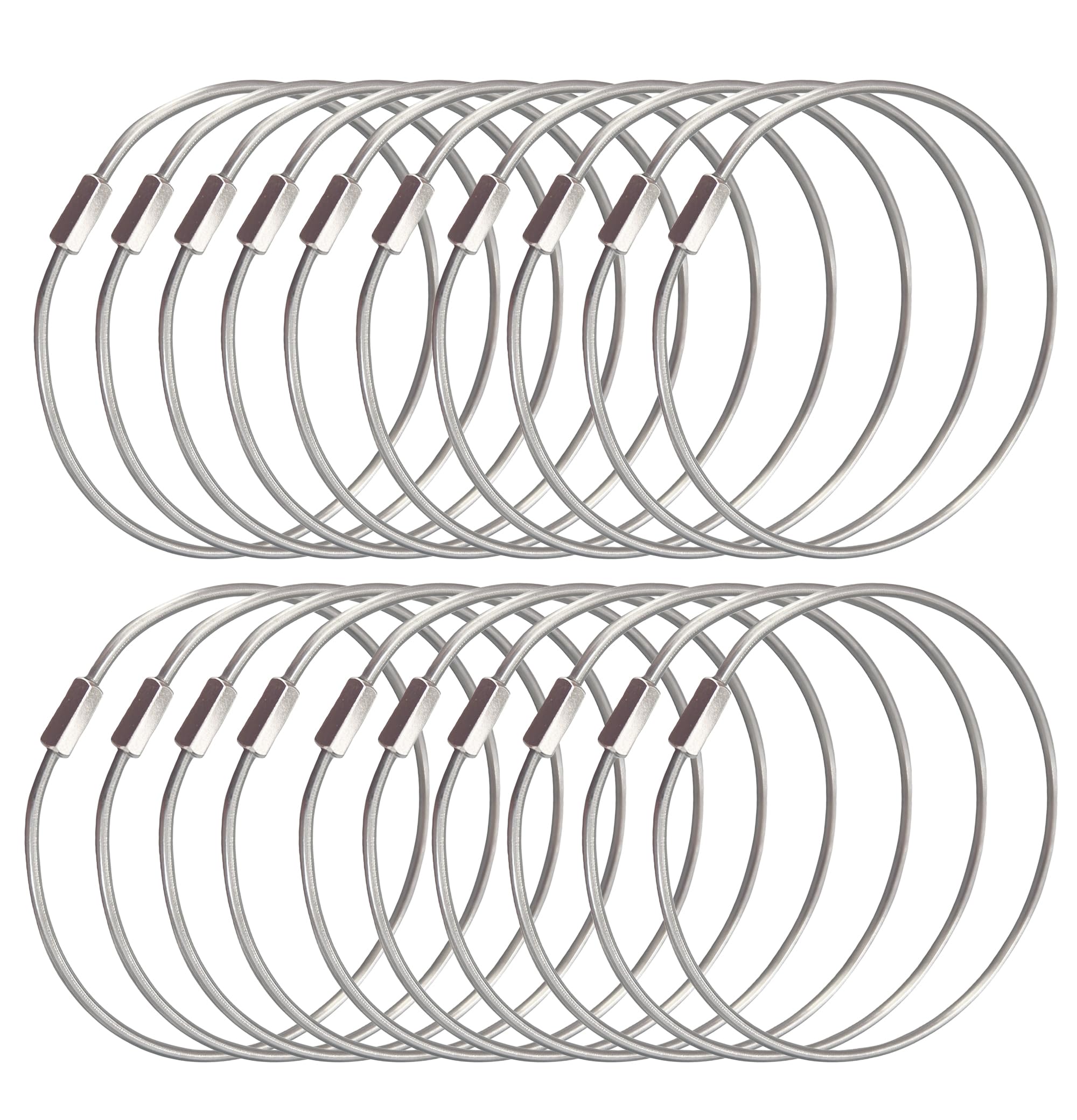 Snapklik.com : CrocSee 20 Pack Threaded Locking Key Rings