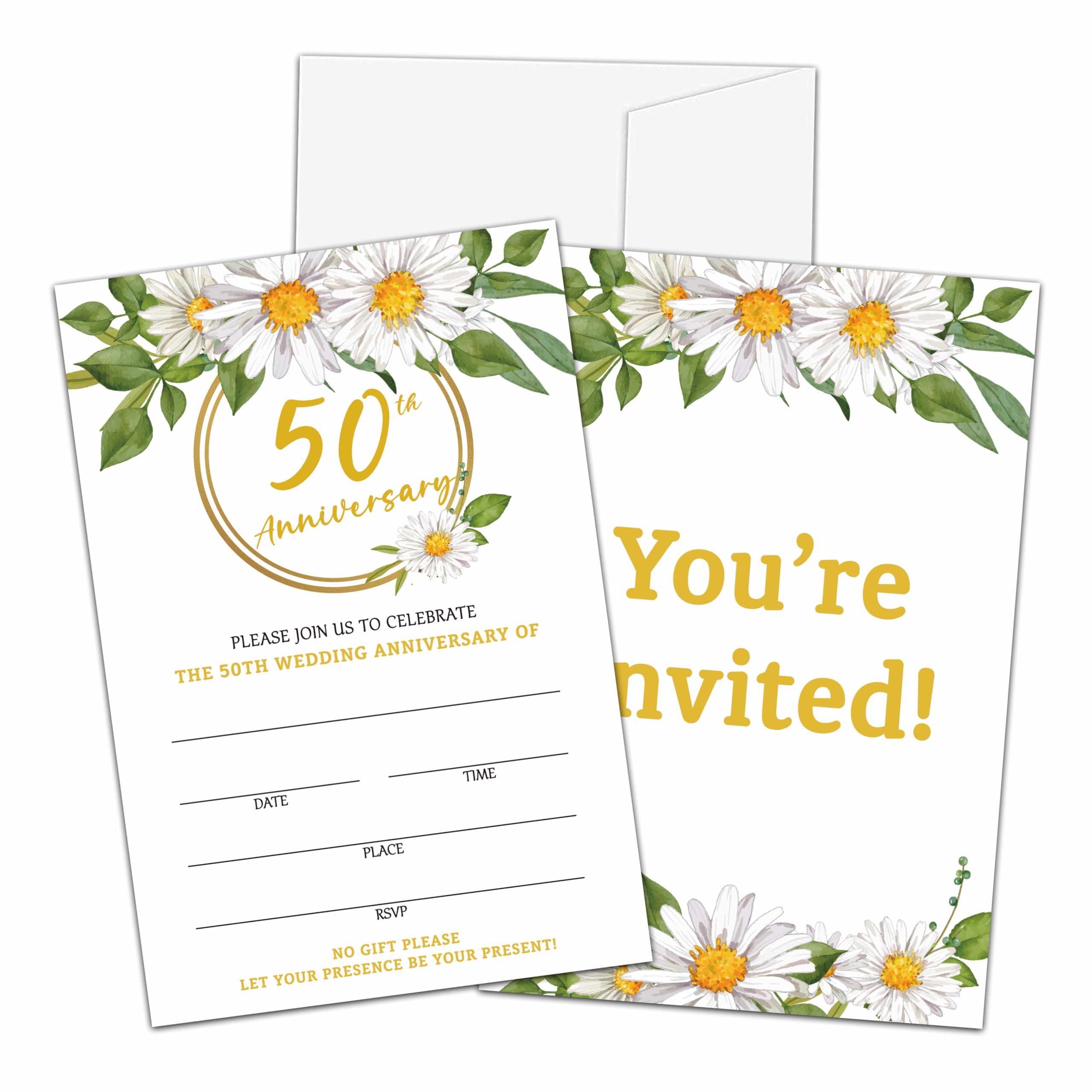Daisy Anniversary Invitation