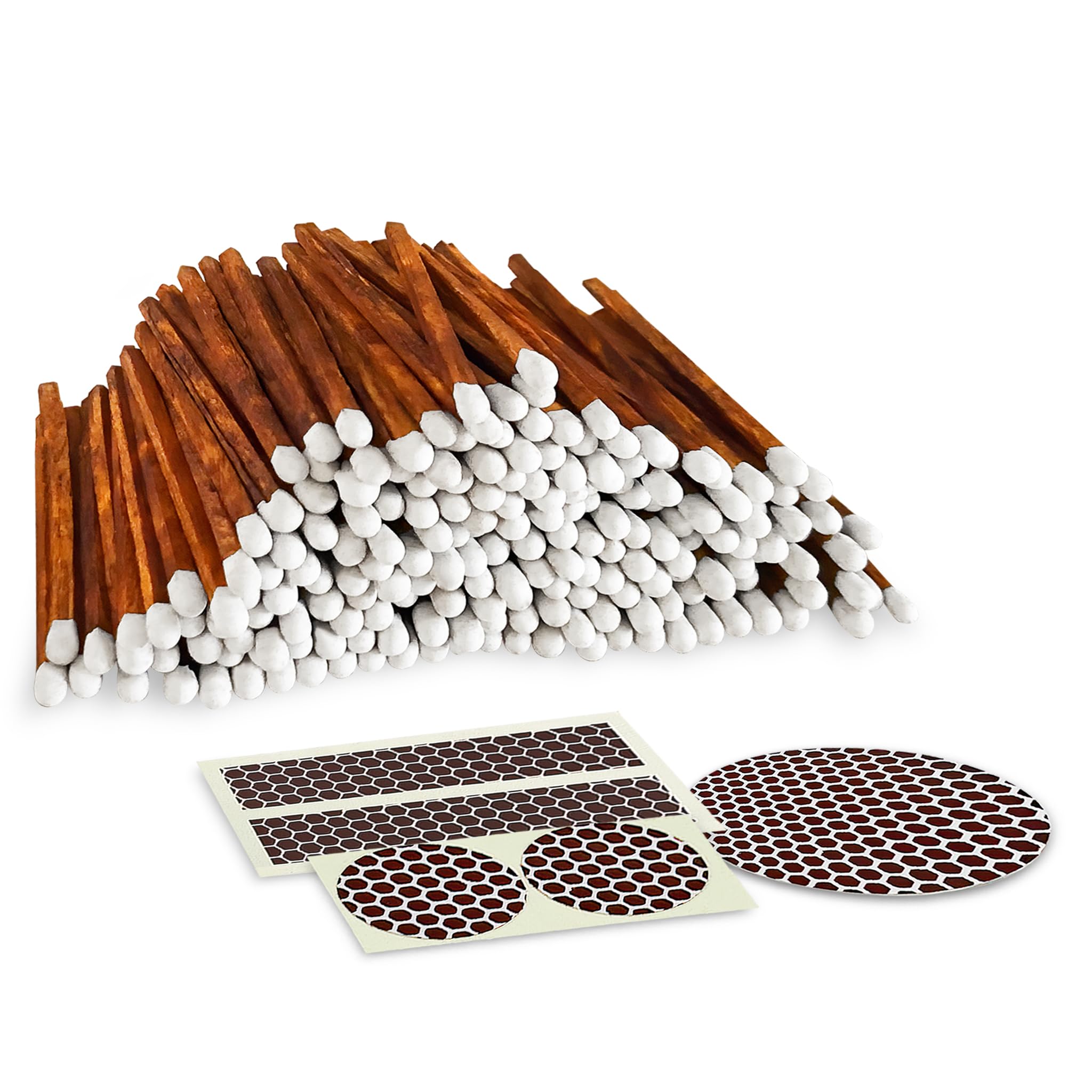 Amazon.com: Brown Stick White Tip Safety Matches | 100+ Artisan Bulk ...