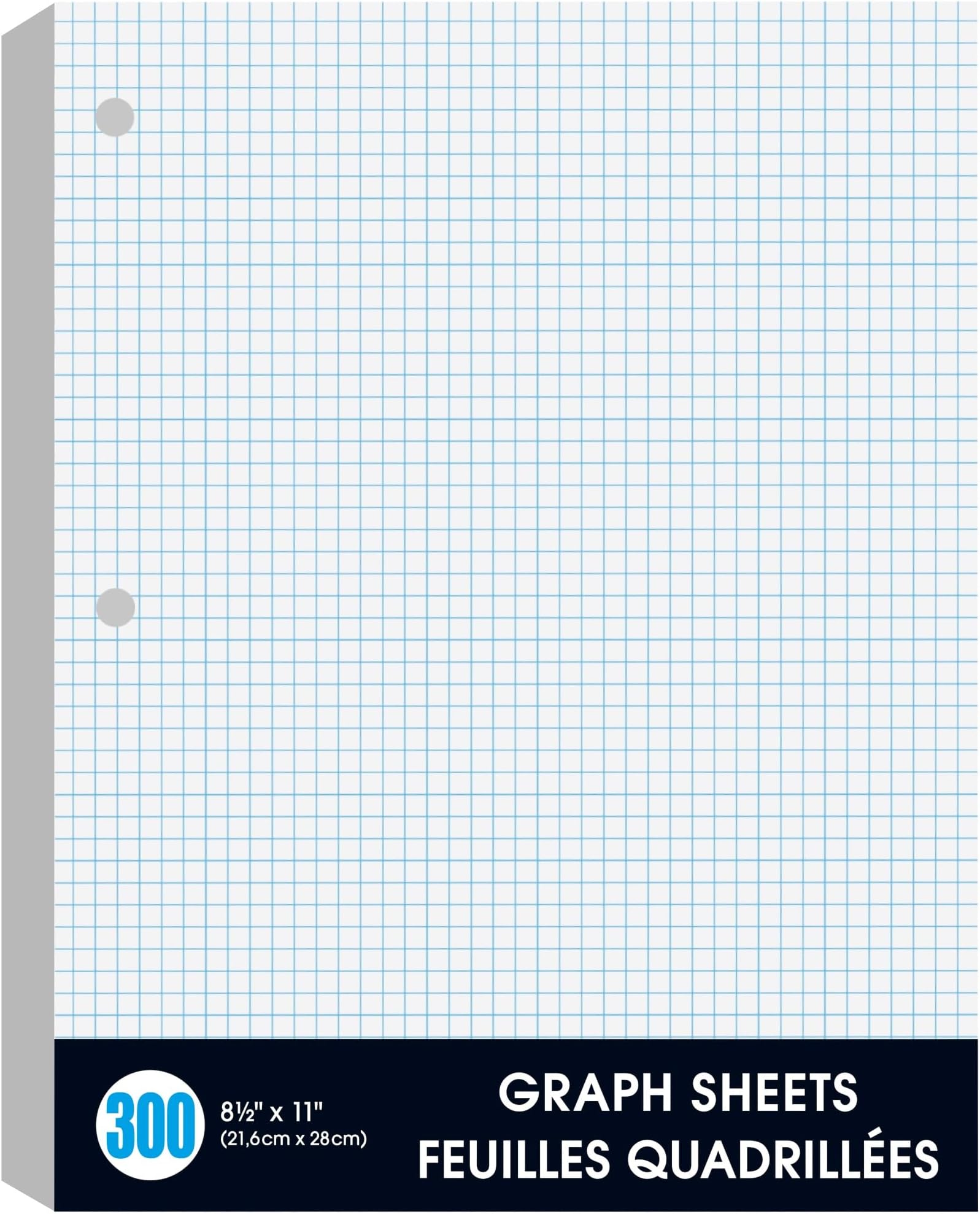 Oxford Filler Paper, 8-1/2" x 11", 4 x 4 Graph Rule, 3-Hole Punched ...