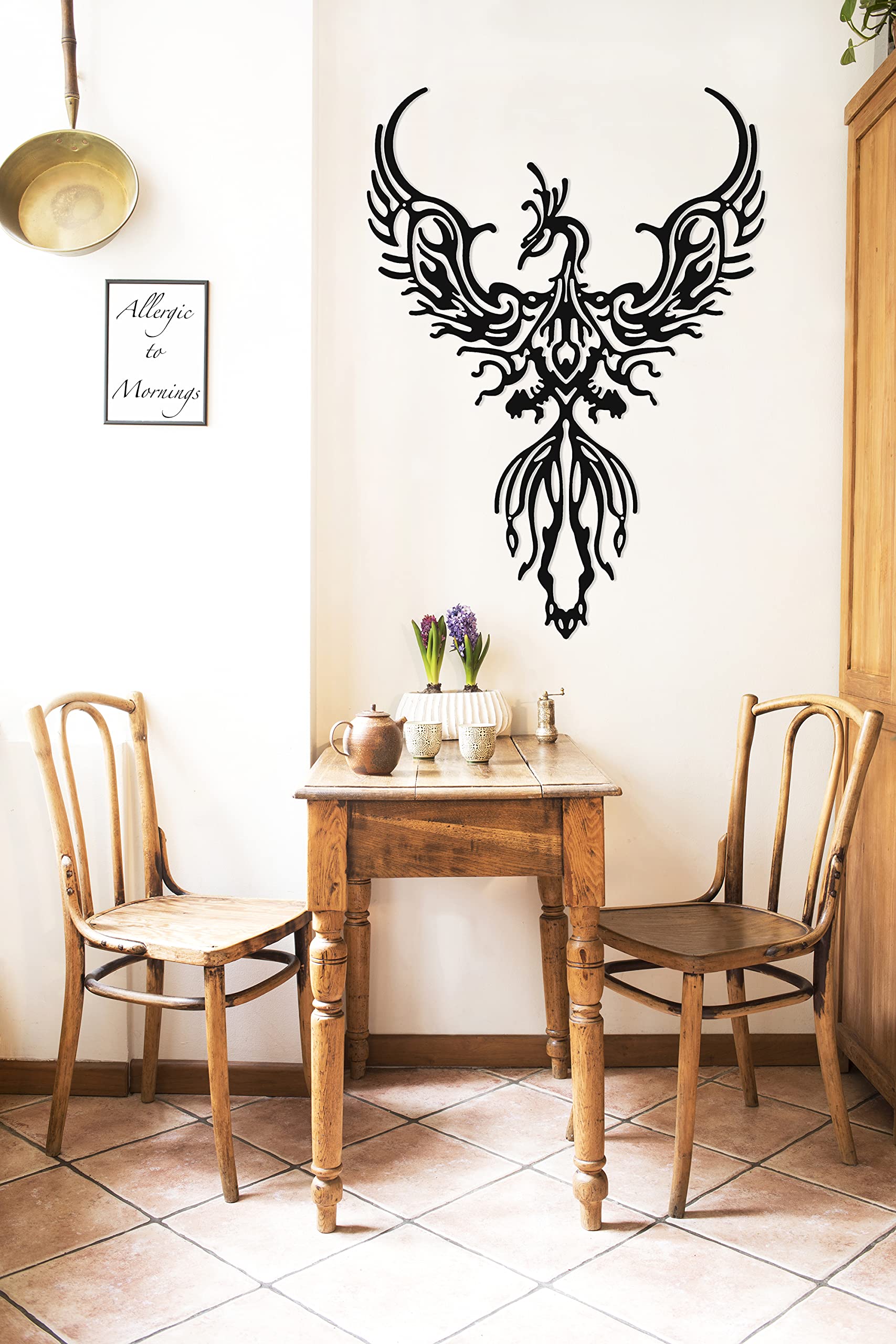 Amazon.com: Tualist Metal Wall Art - Metal Phoenix Wall Decor - Phoenix ...