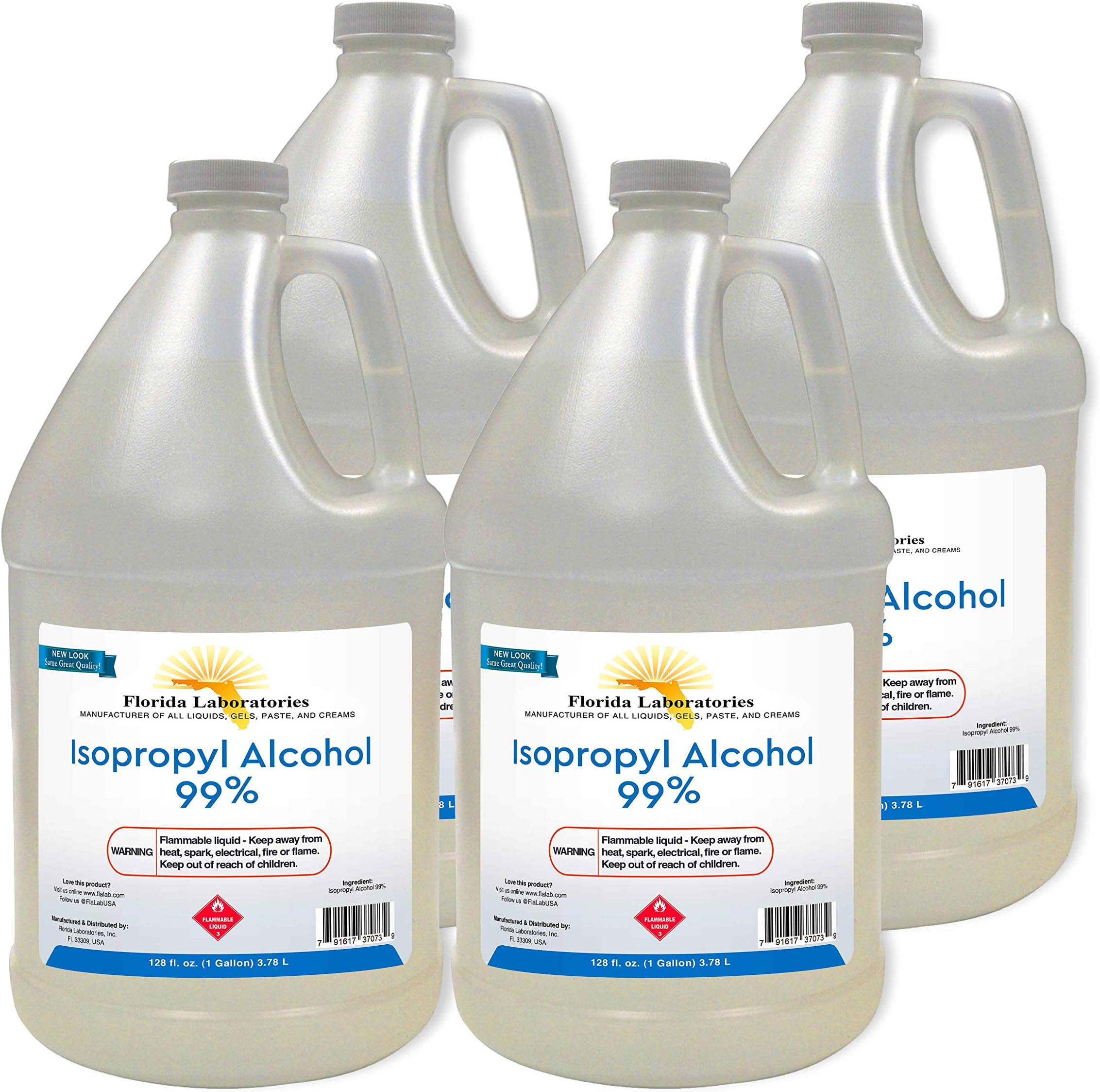 Amazon.com: Isopropyl Alcohol - IPA 91% (4-1 Gallon) High Purity - Made ...