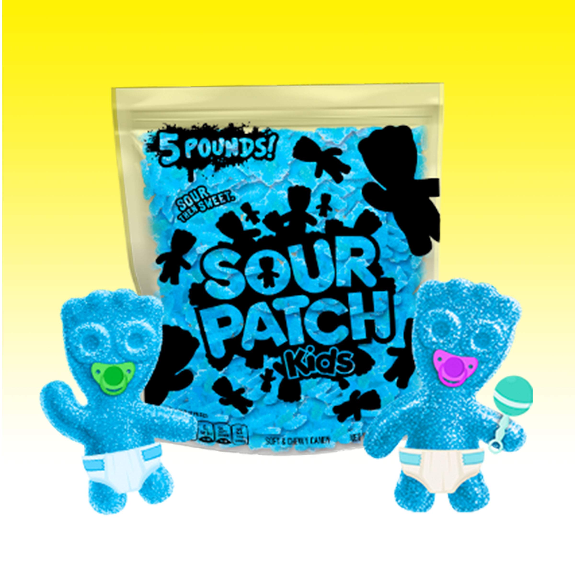 Buy SOUR PATCH KIDS Blue Raspberry Soft & Chewy Candy, 5 lb Bag Online ...