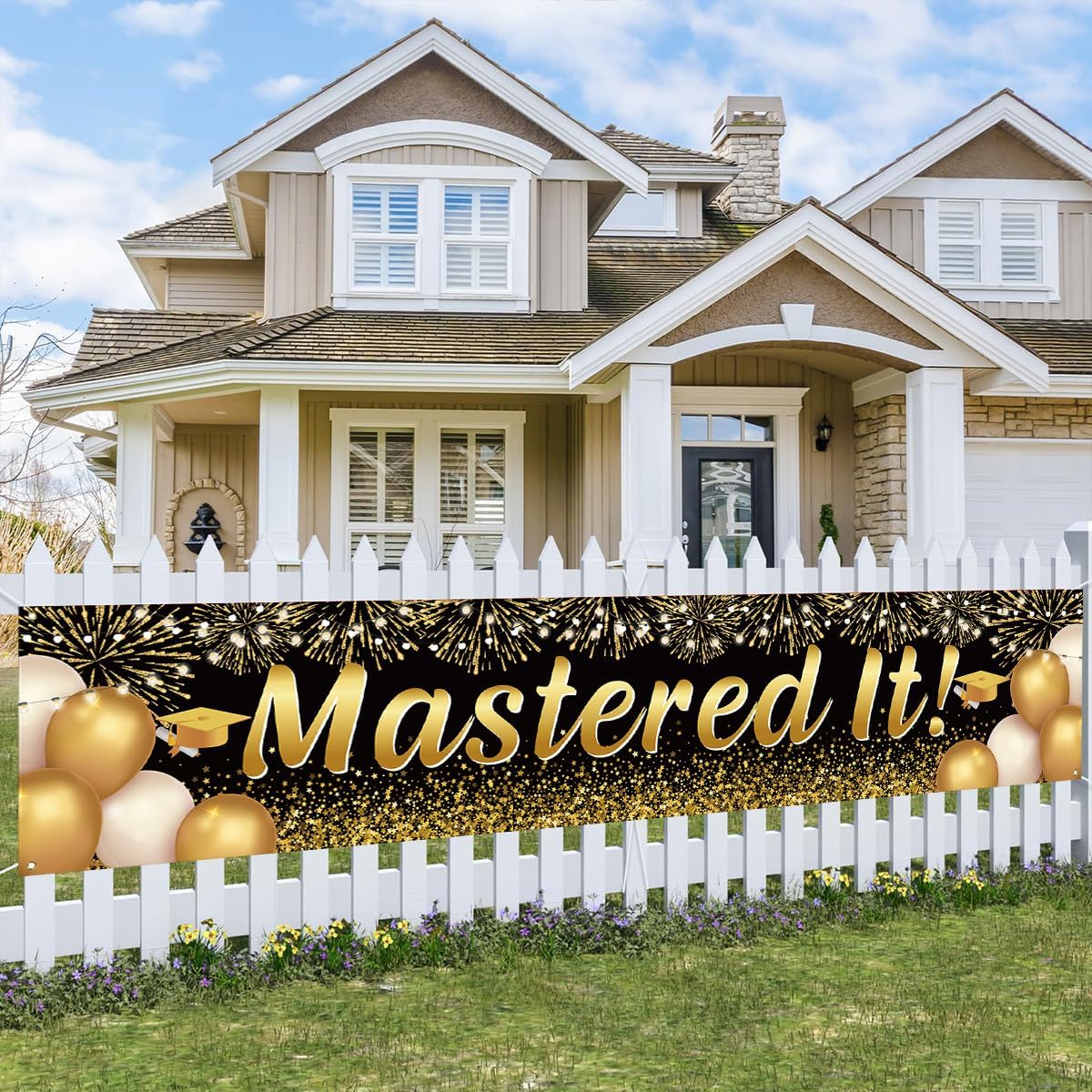 Amazon.com: Mastered It 2024 Banner, Masters, Happy Master Degree ...