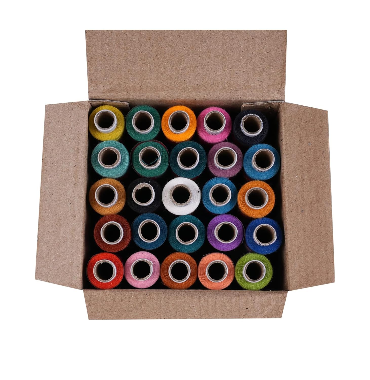 DK Threads 2 PLY Polyester Assorted Thread Box | Multicolored Thread ...