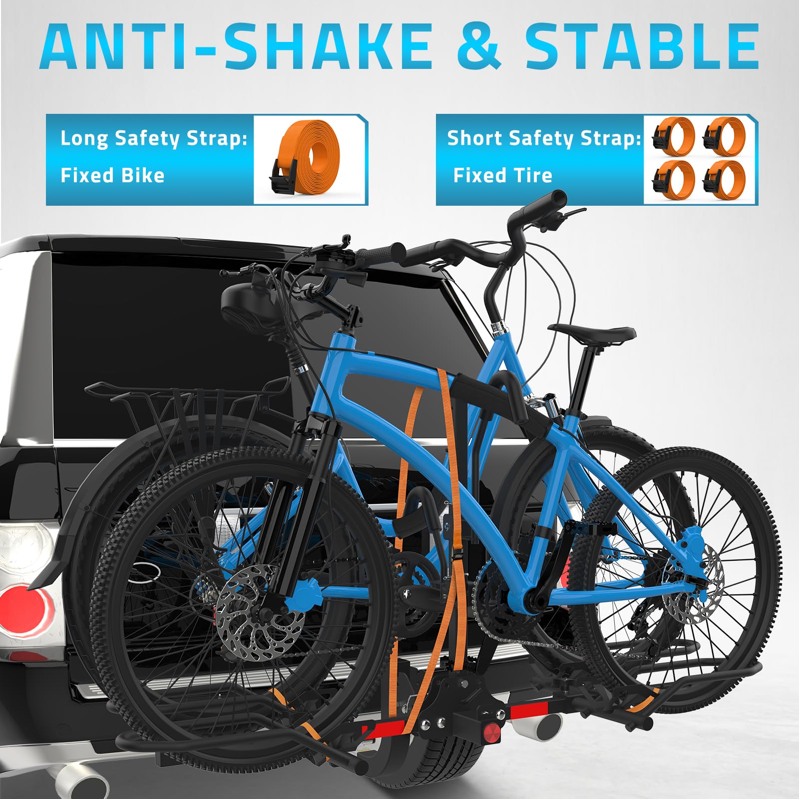 Snapklik.com : Ebike Rack For Tow Hitch, Heavy Duty 2 Bike Folding ...