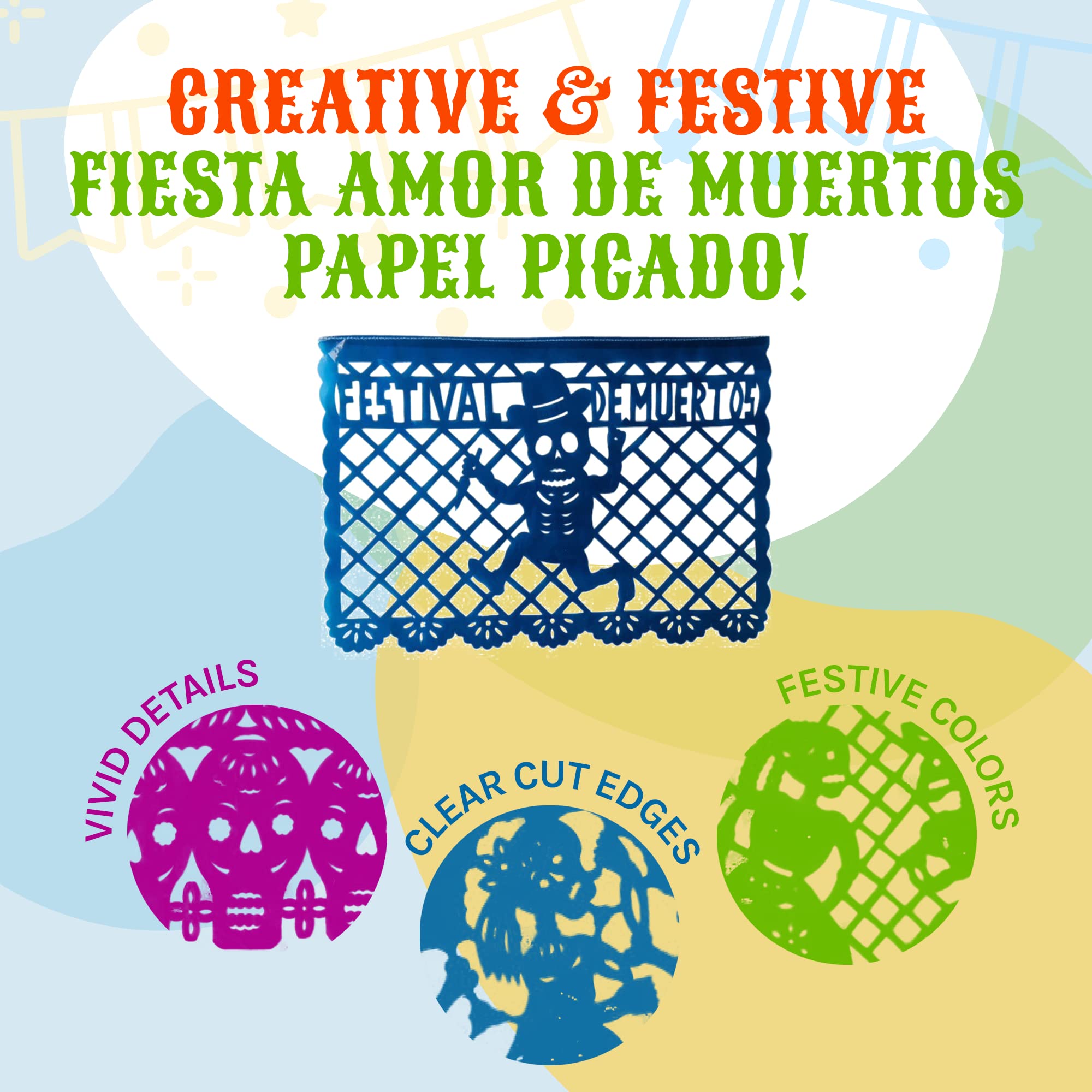 Day Of The Dead Papel Picado Clip Art Papel Picado Day Of The Dead