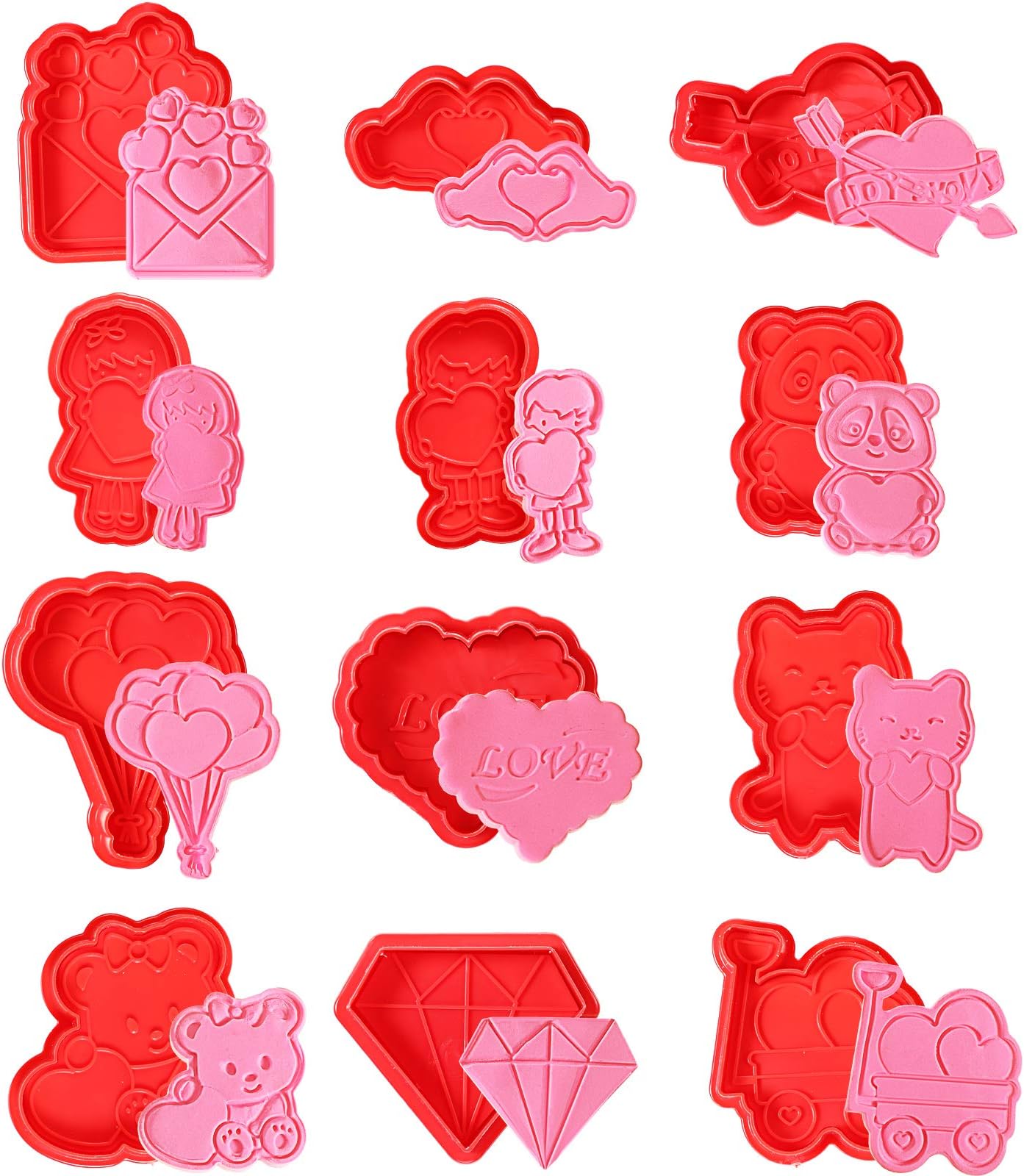 Amazon.com: 12 Pieces Easter Cookie Cutters Set 3D Bunny Sugar Cookie ...