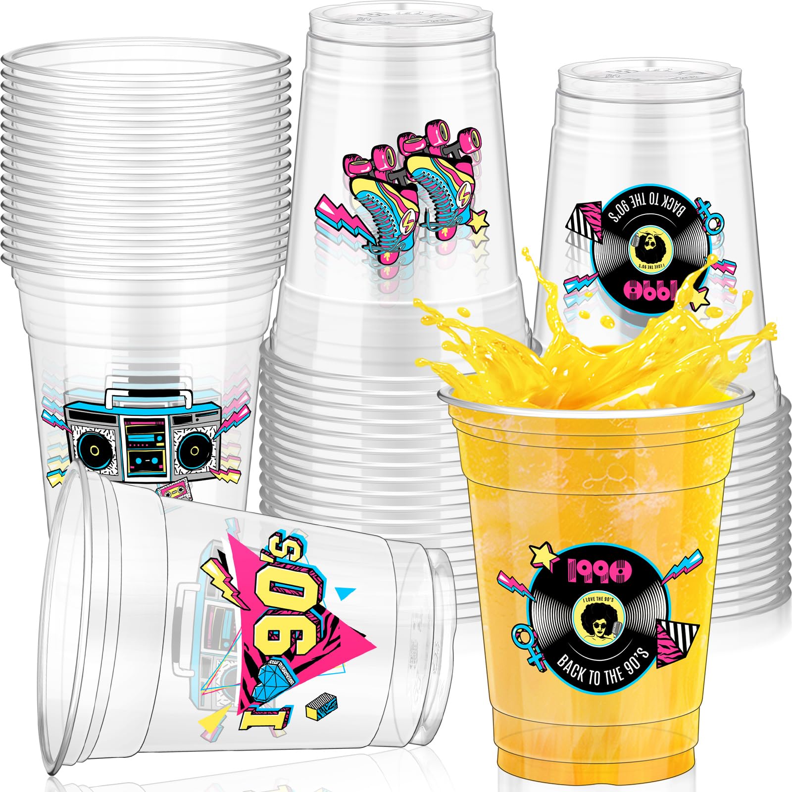 Amazon.com: Pickmesh 50 Pcs 90s Theme Party Decorations Back to 90's ...