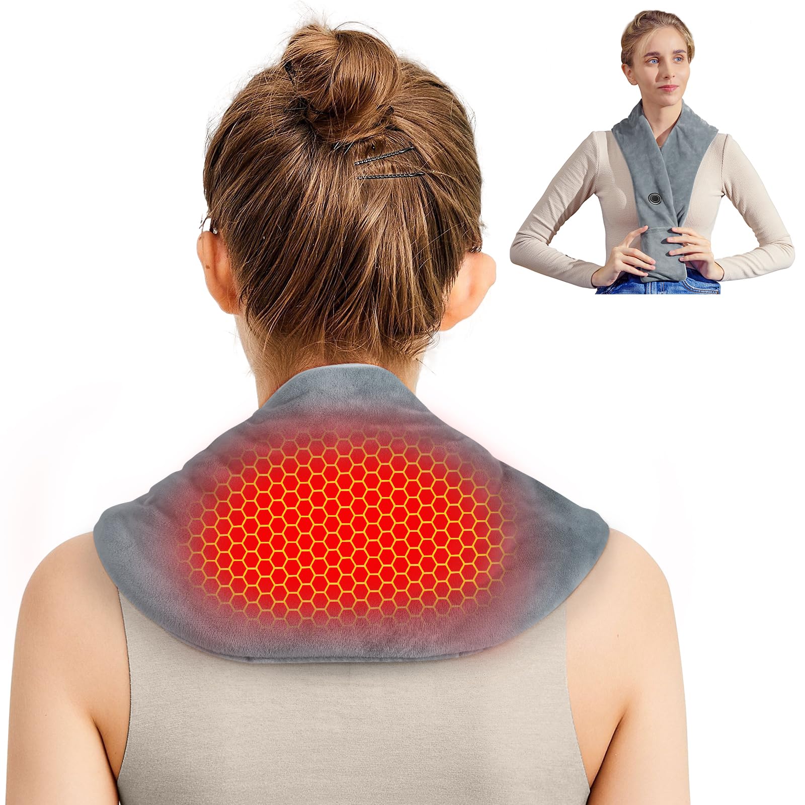 Amazon.com: Remo Neck Heating Pad, Portable Cordless Heating Pad for ...