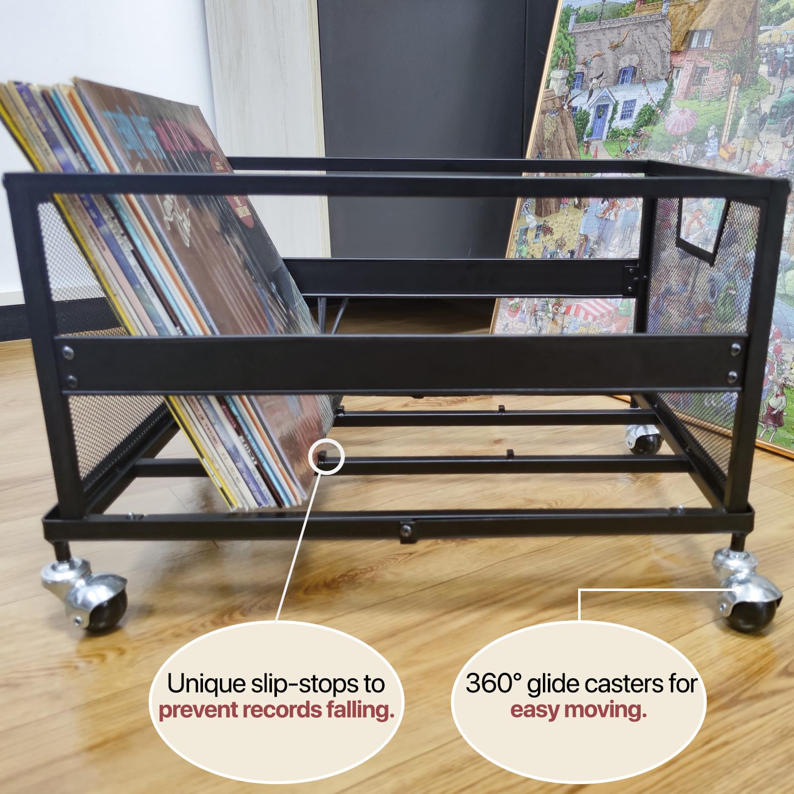 Snapklik.com : Playboda Metal Vinyl Record Storage Crate