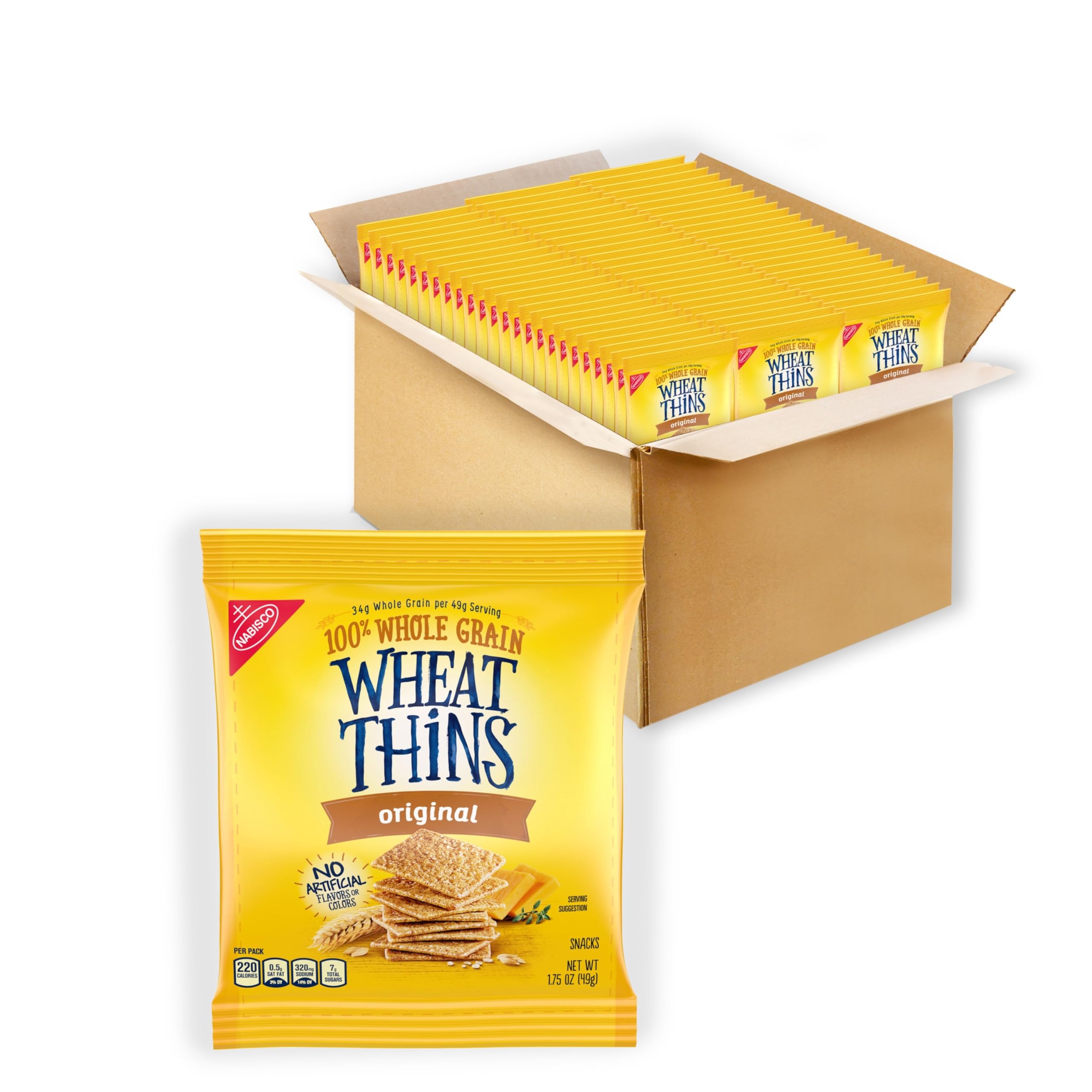 Amazon.com: Wheat Thins Original Whole Grain Wheat Crackers, 72 Snack Packs