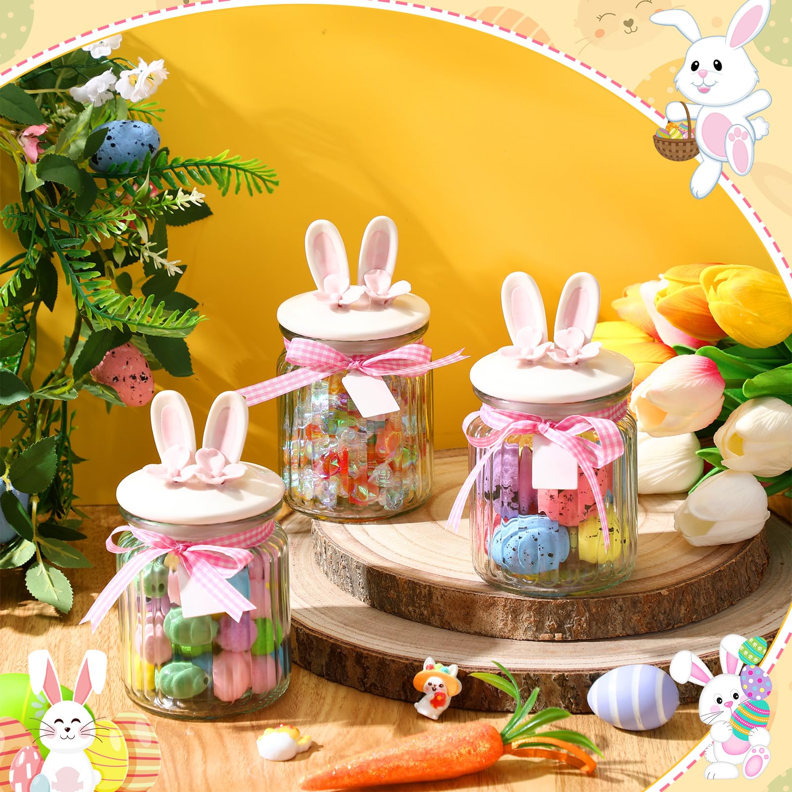 Small Easter Bowl WK WENKRYGDN Easter Cookie Jar With Lid Decorative ...